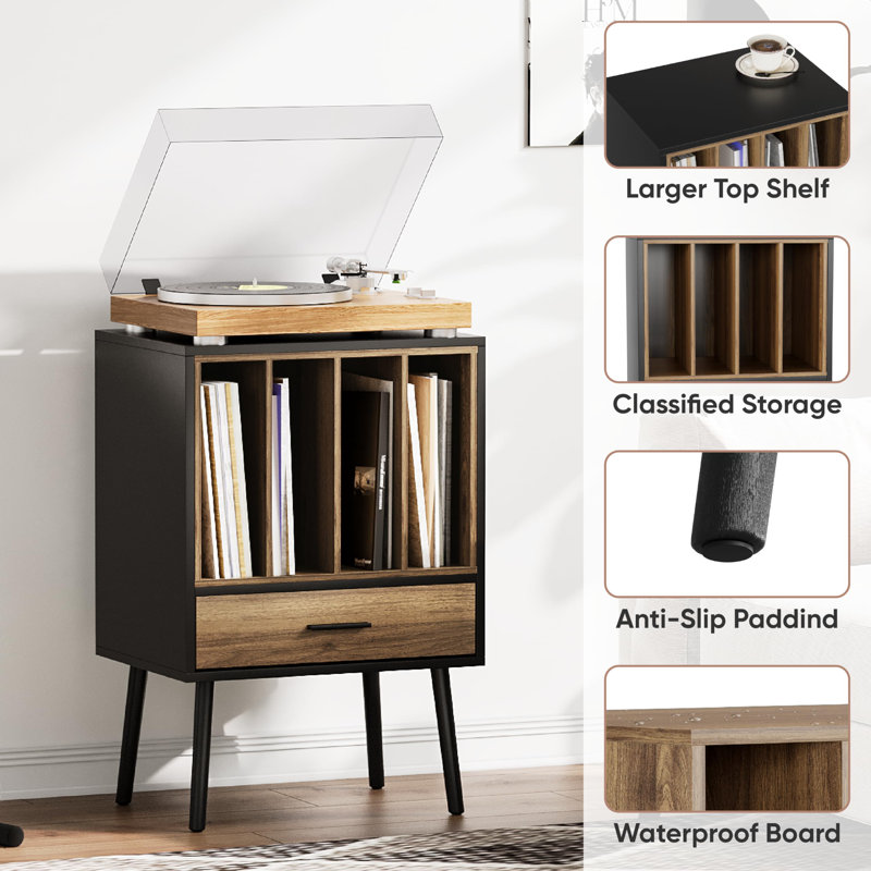Corrigan Studio® Large Record Player Stand | Wayfair