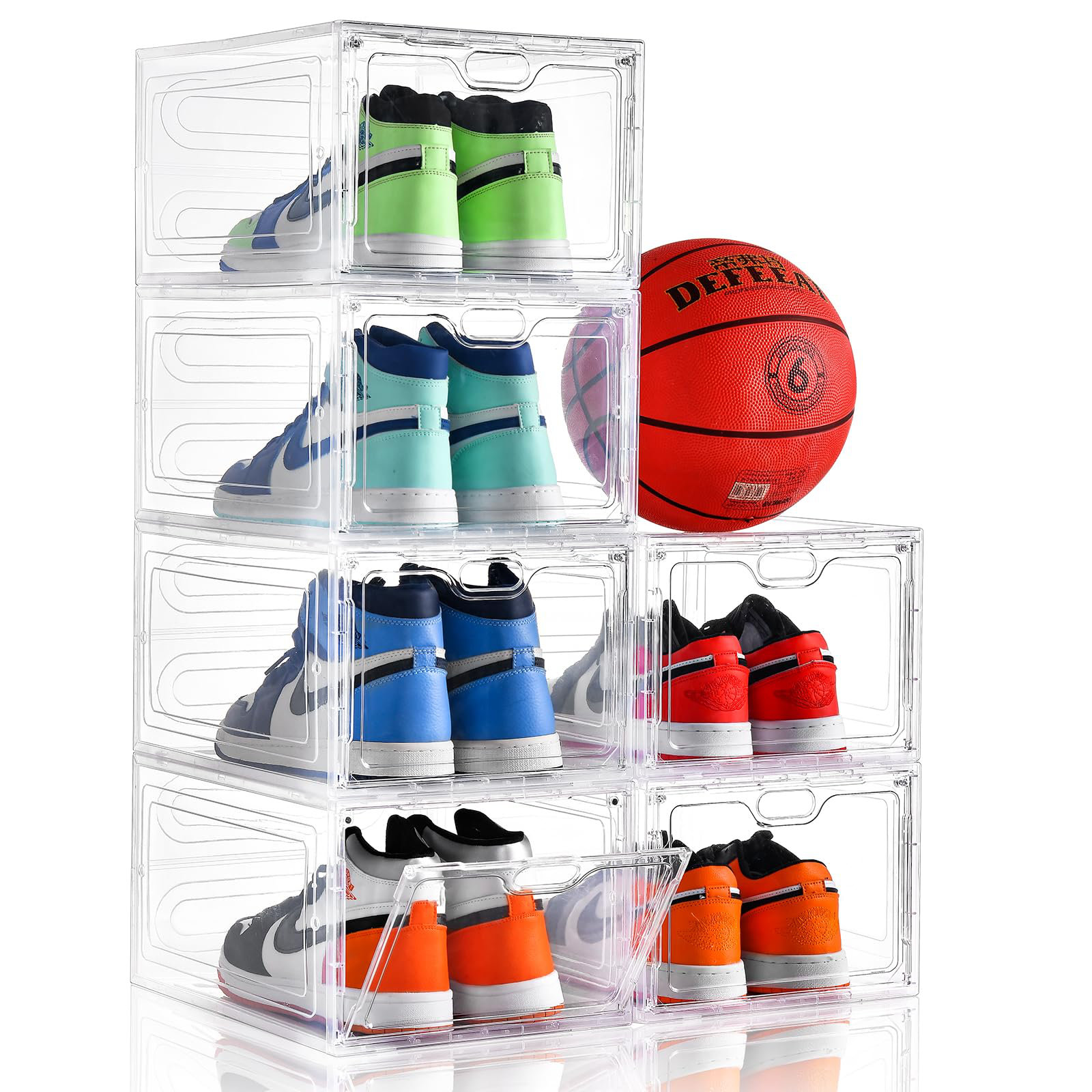 The Twillery Co. Shoe Storage Box Clear Plastic Stackable, Shoe Box ...