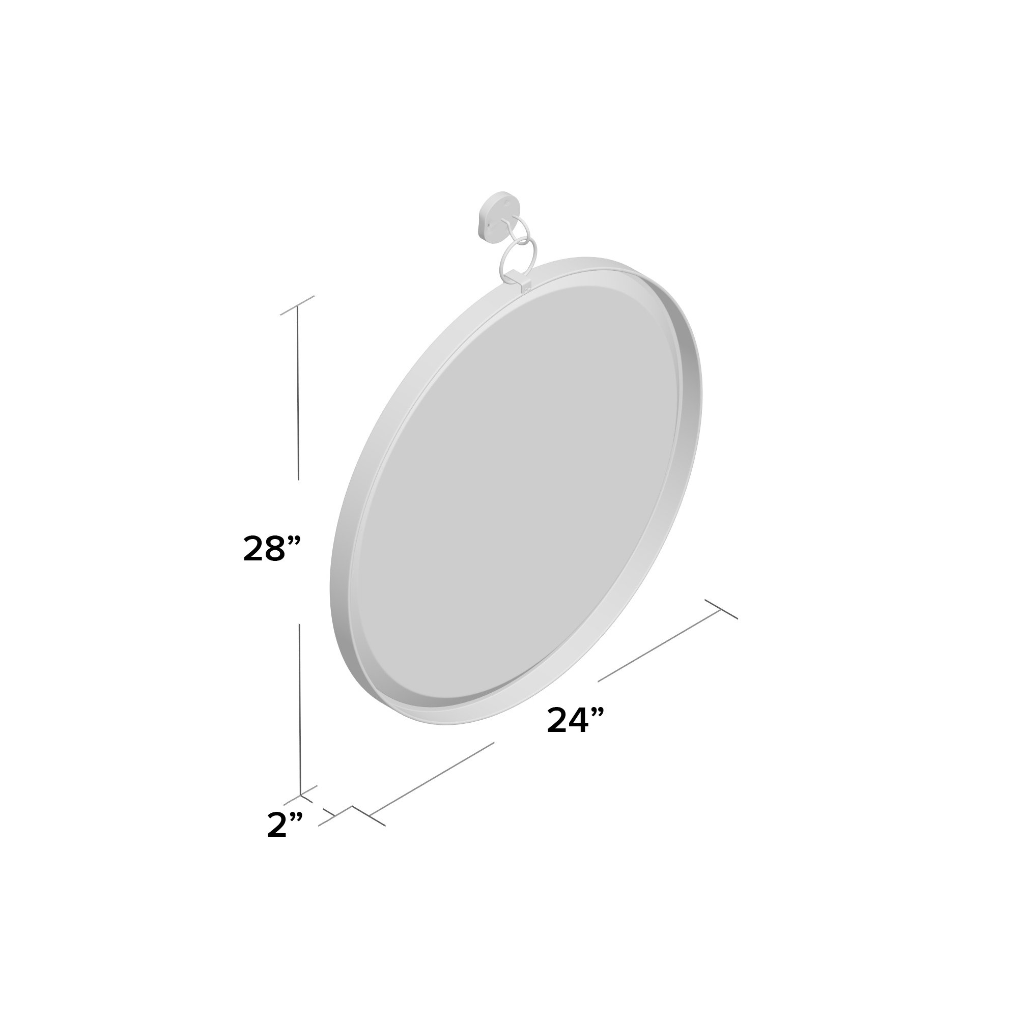 Gracie Oaks Bescott Round Metal Suspended Modern Wall Mirror & Reviews ...