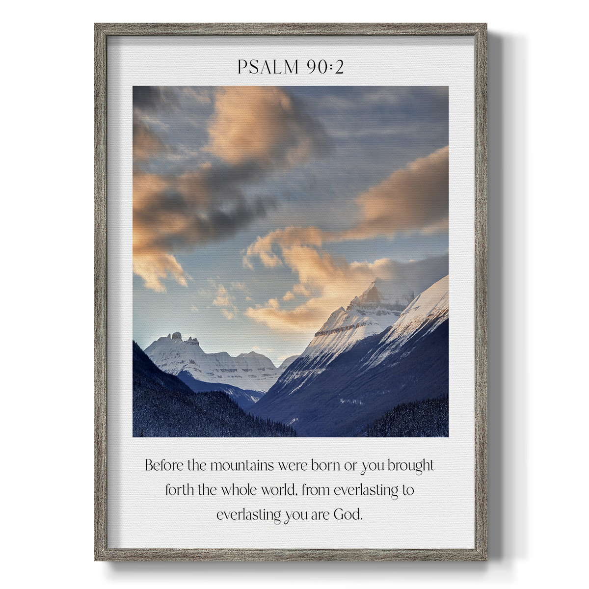 Trinx Psalm 90:2 Framed Print - Solid Wood | Wayfair