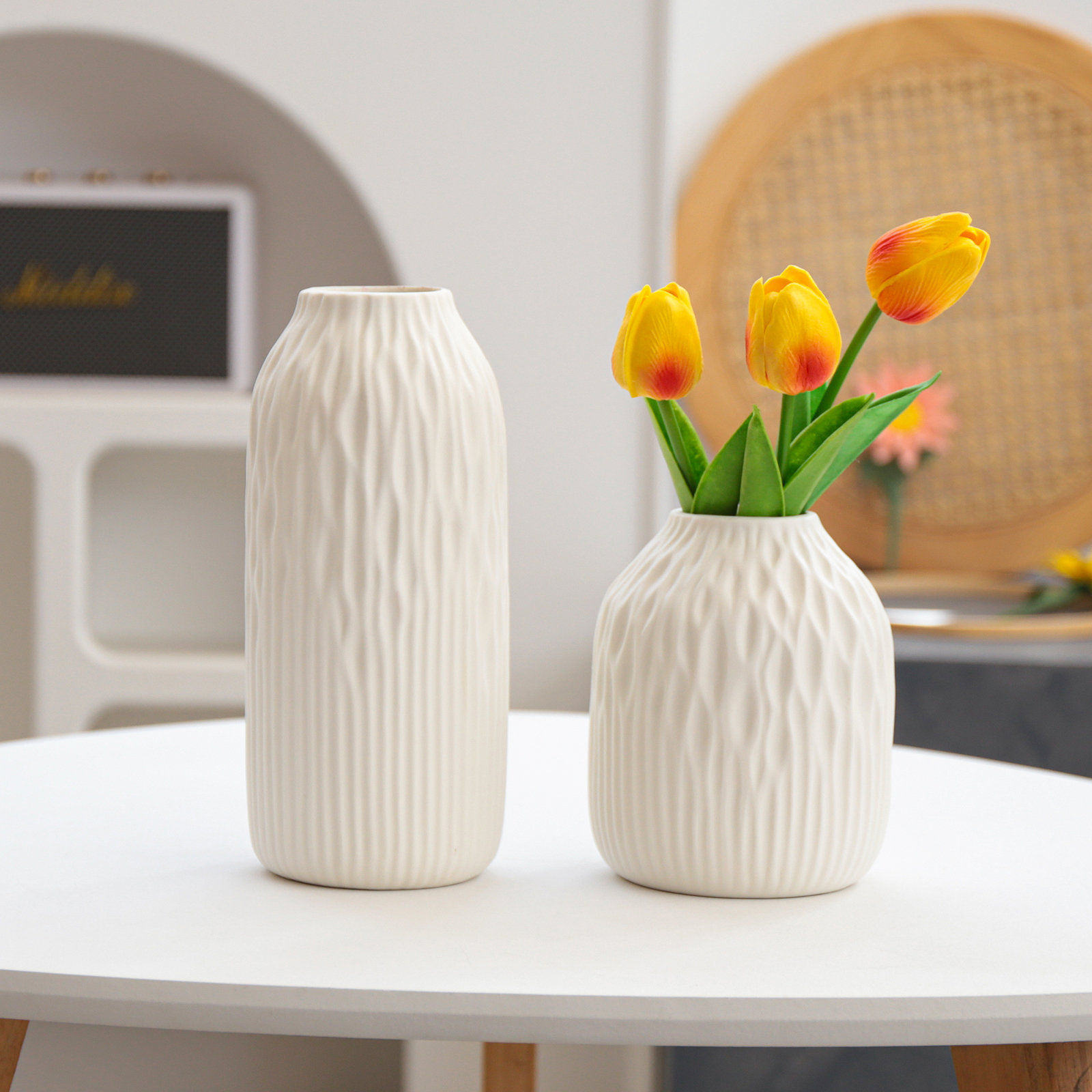 Wrought Studio™ Akaisha Handmade Ceramic / Porcelain Table Vase | Wayfair