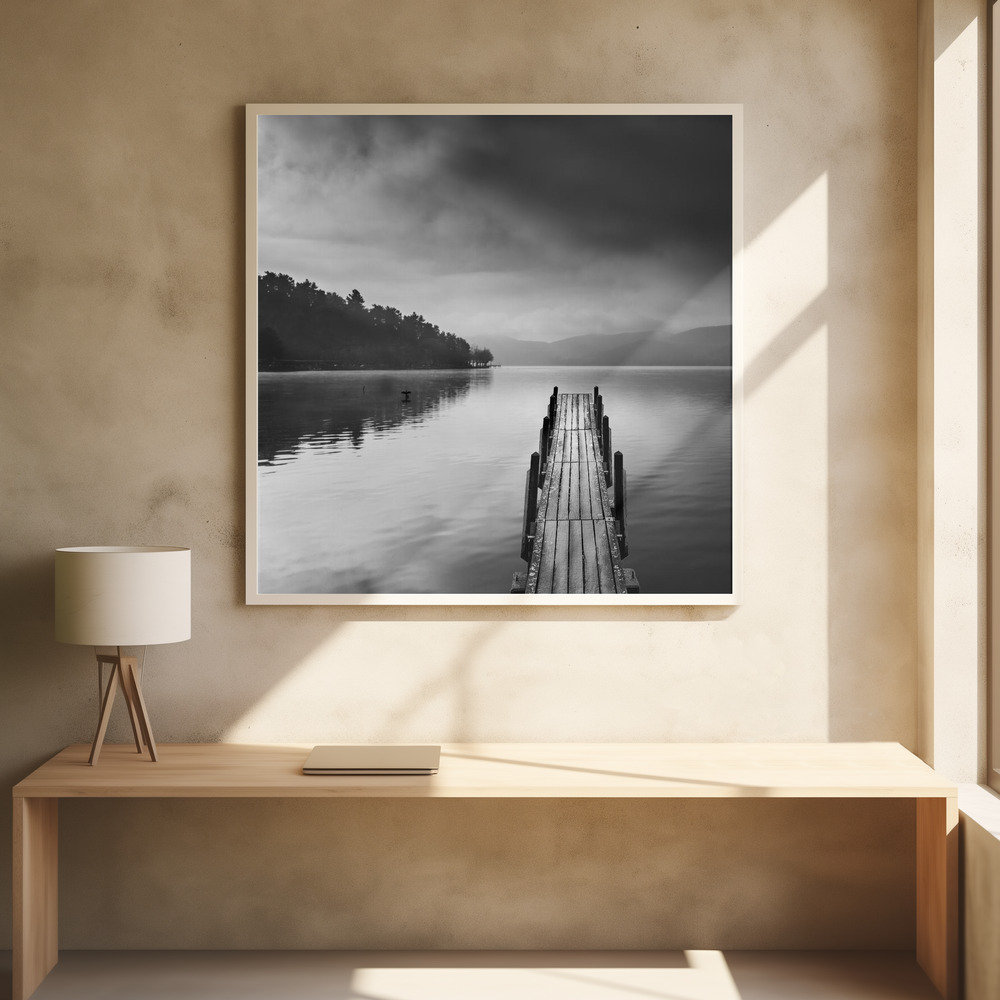 Brayden Studio Lake view with Pier II Canvas Print | Wayfair.co.uk
