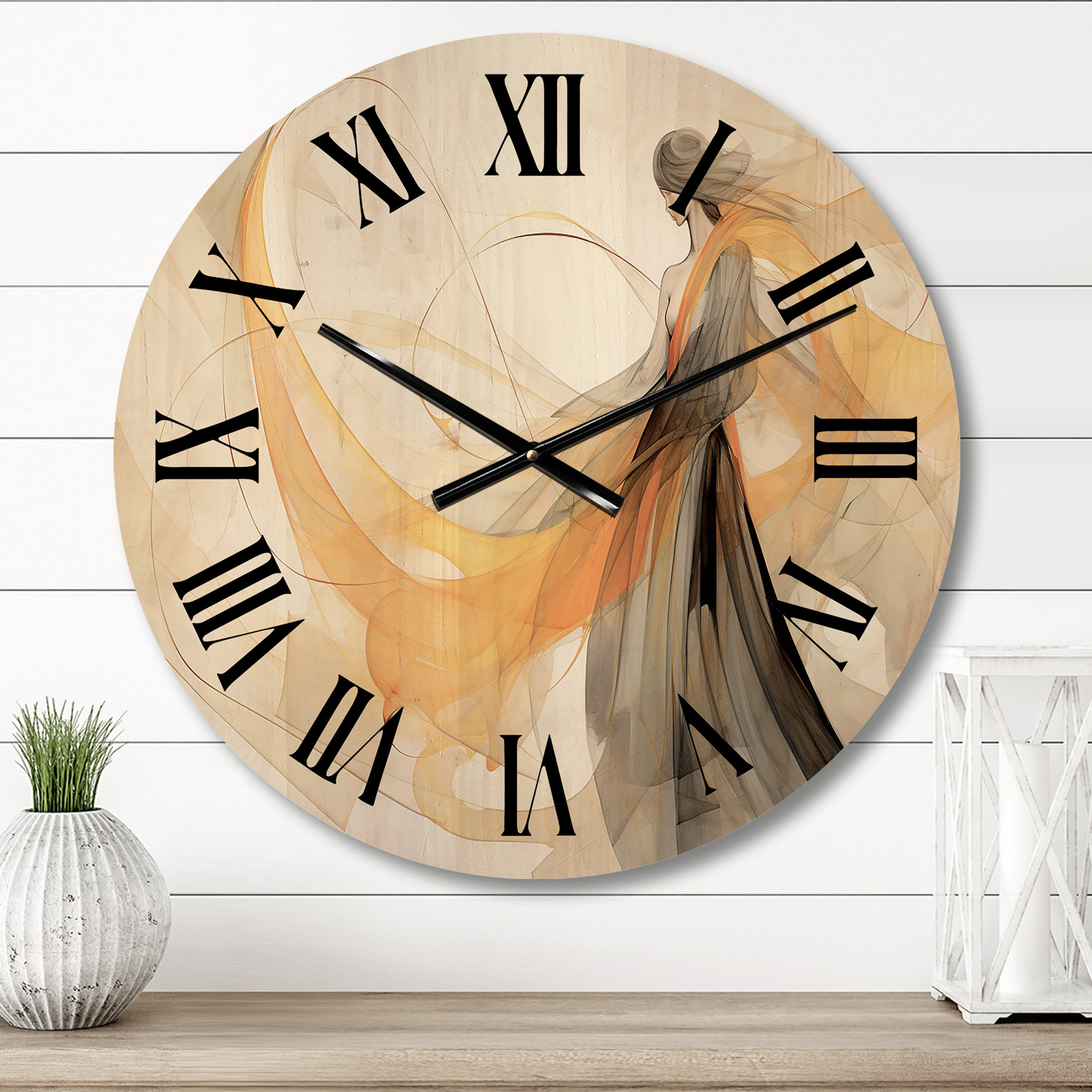 East Urban Home Love And Desire Yellow Wave Woman Dancer IV - Fashion ...