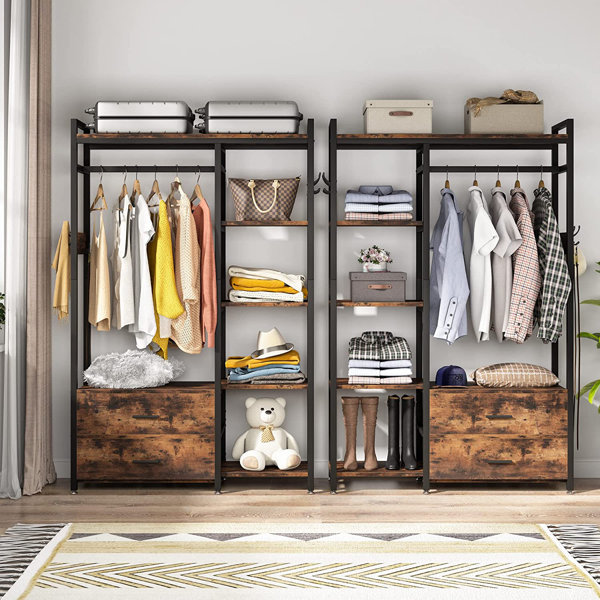 HONGYAN 41.73'' Manufactured Wood Clothing Rack & Reviews | Wayfair