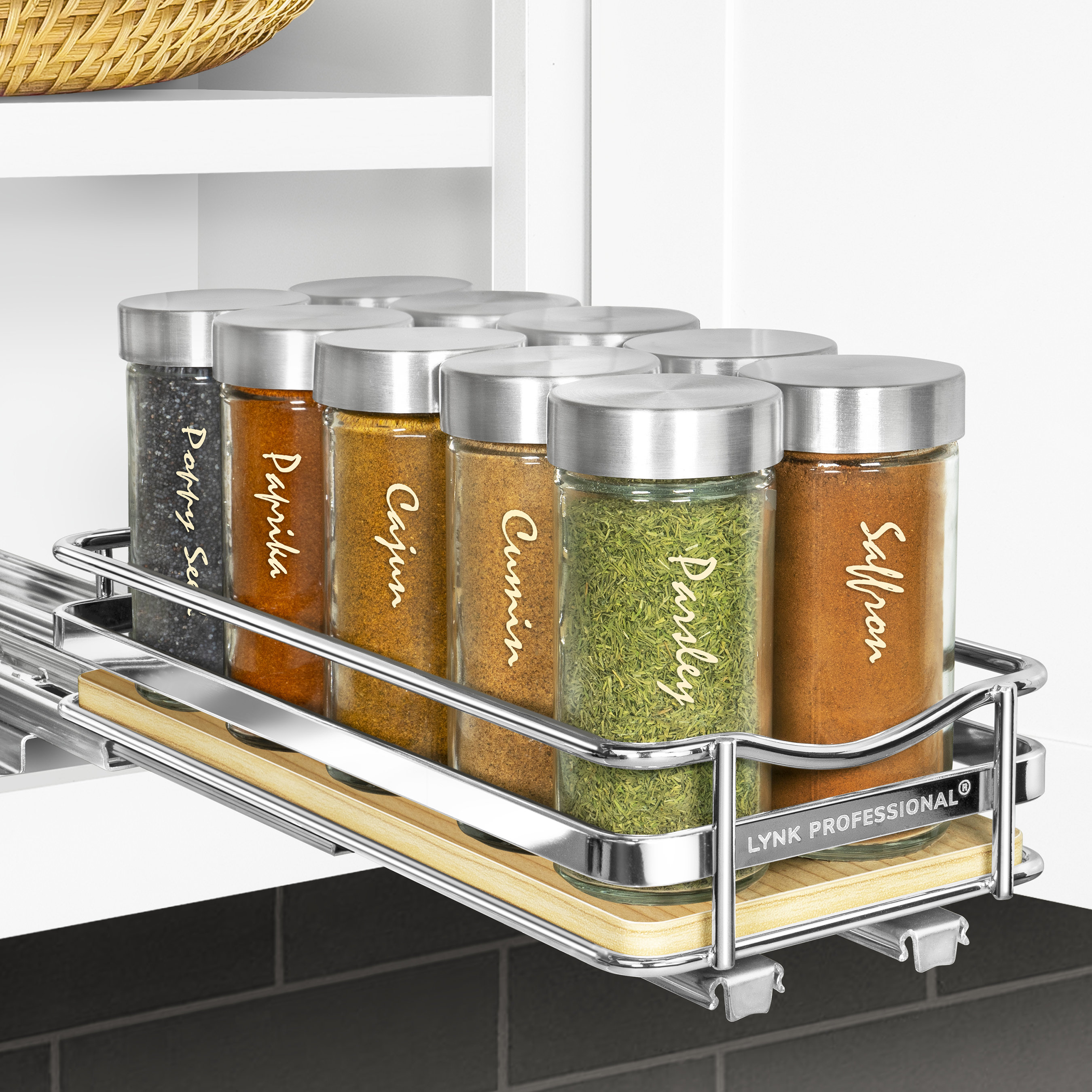 LYNK PROFESSIONAL Élite Pull Out Spice Rack Organizer for Inside ...