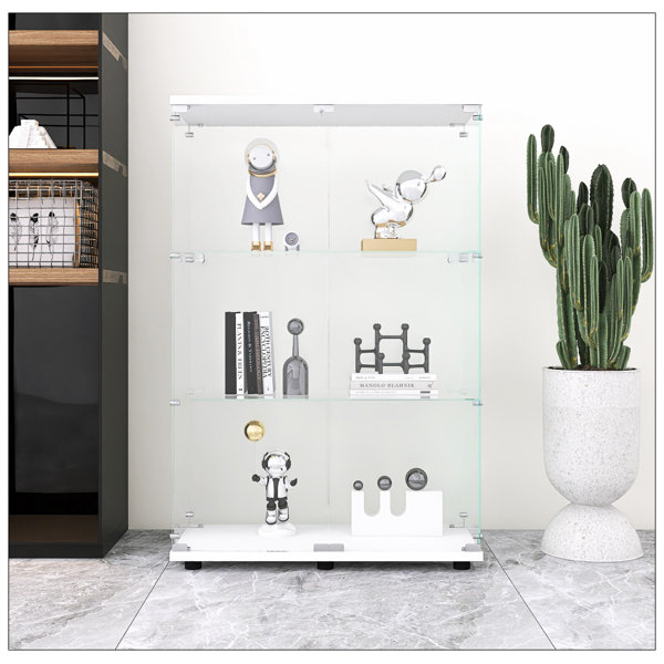 Latitude Run® Calianne Glass Curio Cabinet | Wayfair
