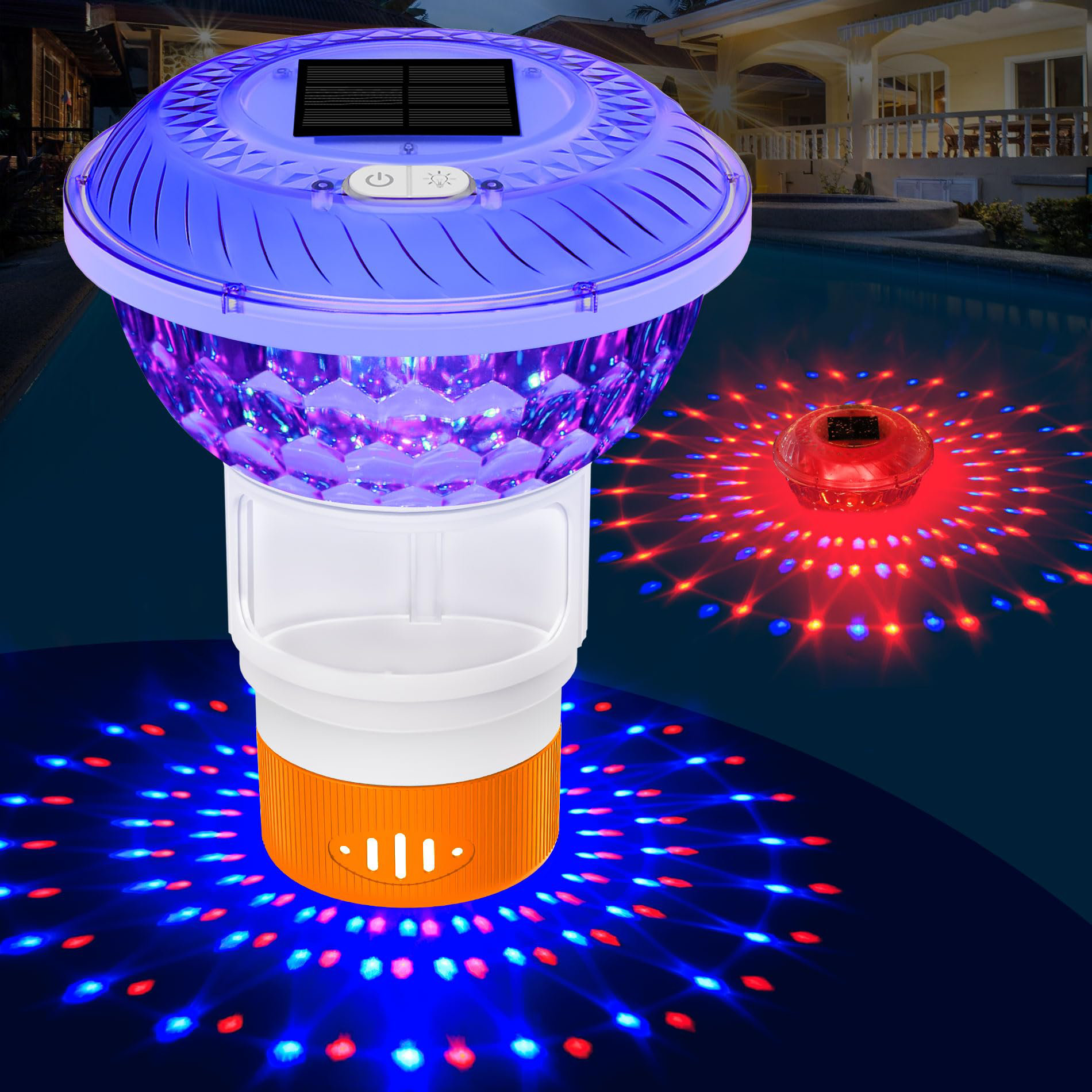 Zeki Shoggy Solar Chlorine Floater With Colorful Light Show,Button ...