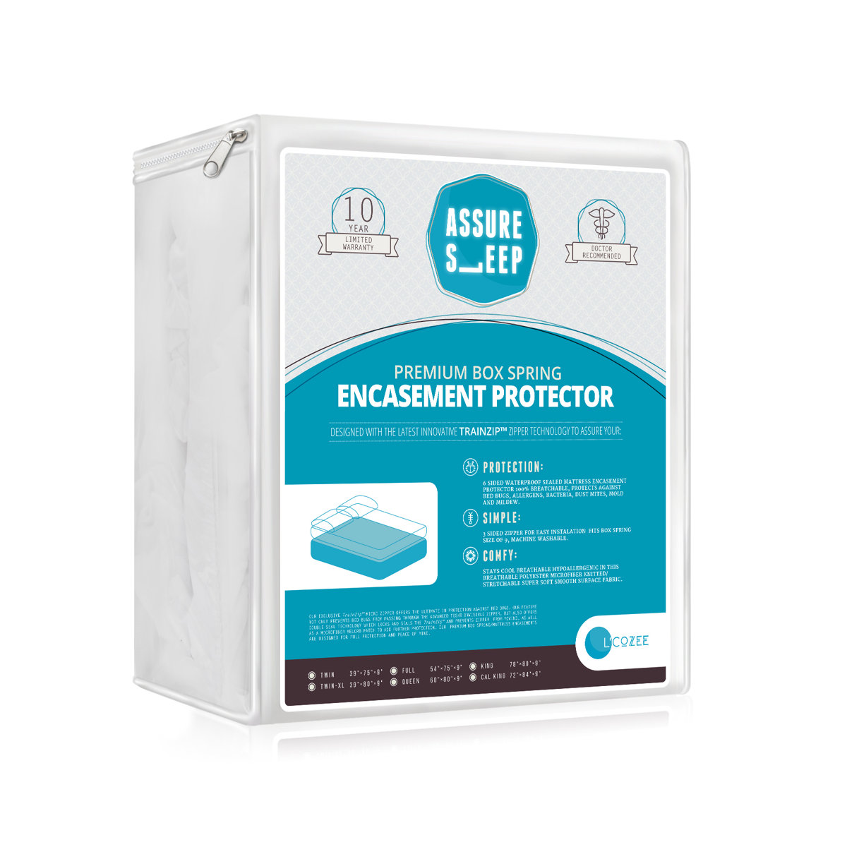 LaCozee Assure Sleep Bed Bug Waterproof Box Spring Cover & Reviews ...