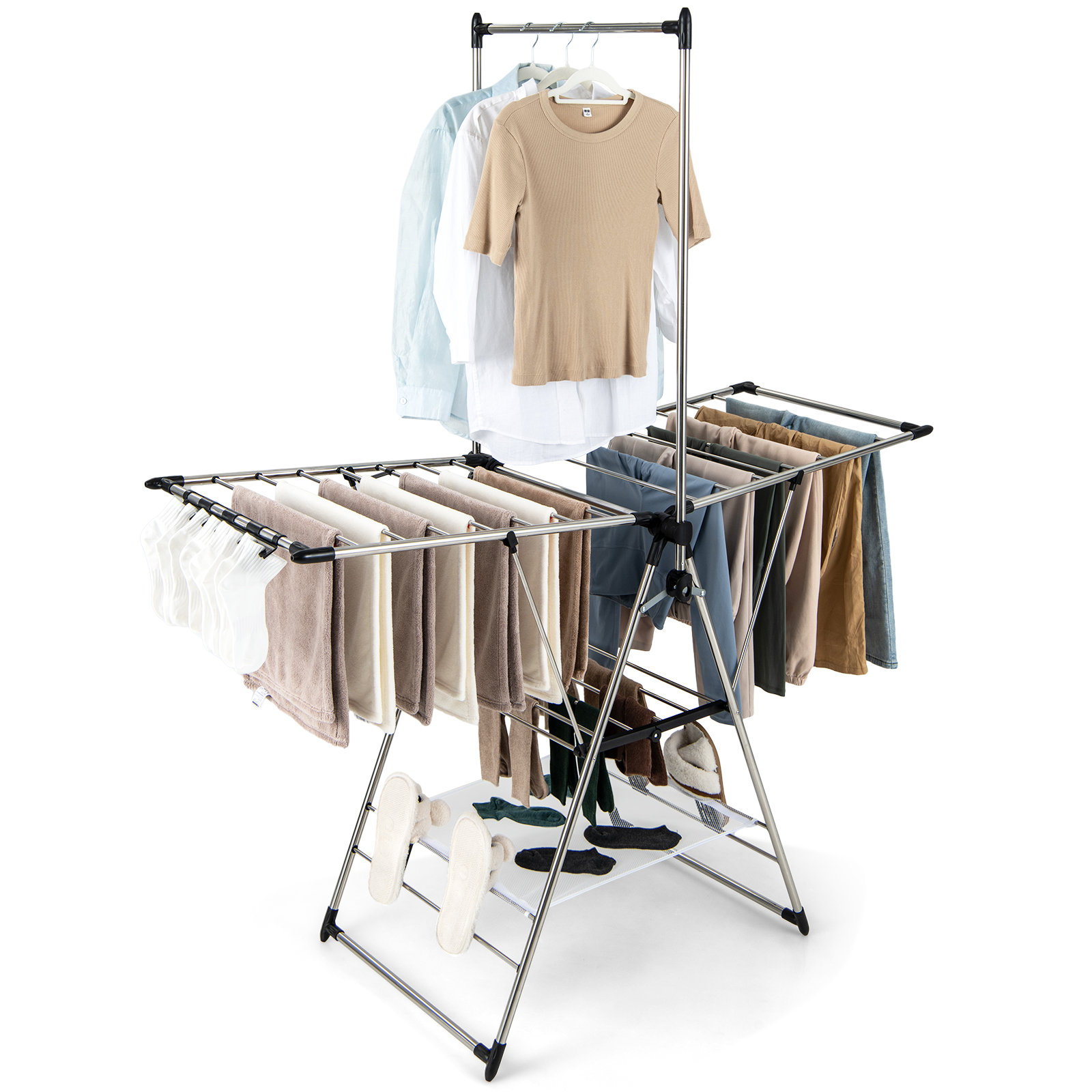 Rebrilliant Aluminum Foldable Gullwing Drying Rack | Wayfair