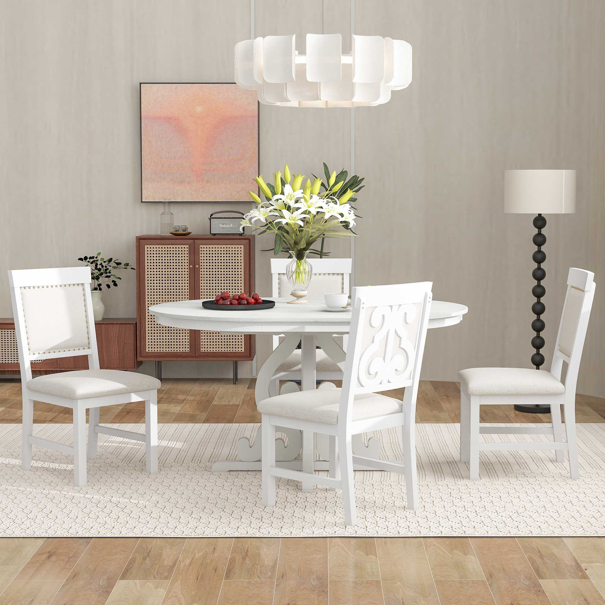 August Grove® Maci 58.03'' L x 42.02'' W Dining Set | Wayfair