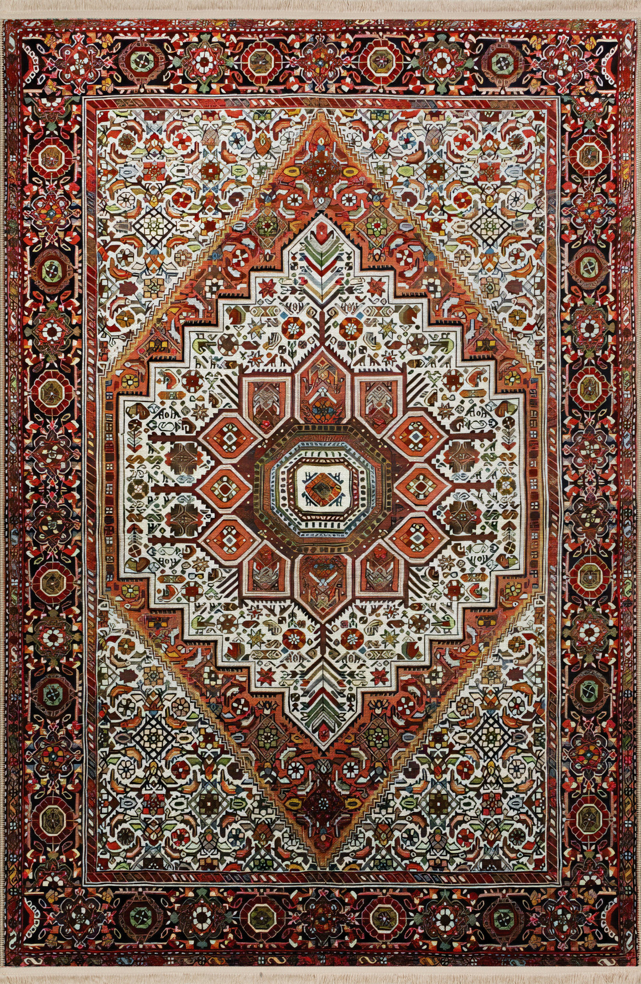 Bloomsbury Market Brown-Beige Themed Multi-Colored Traditional Motif ...