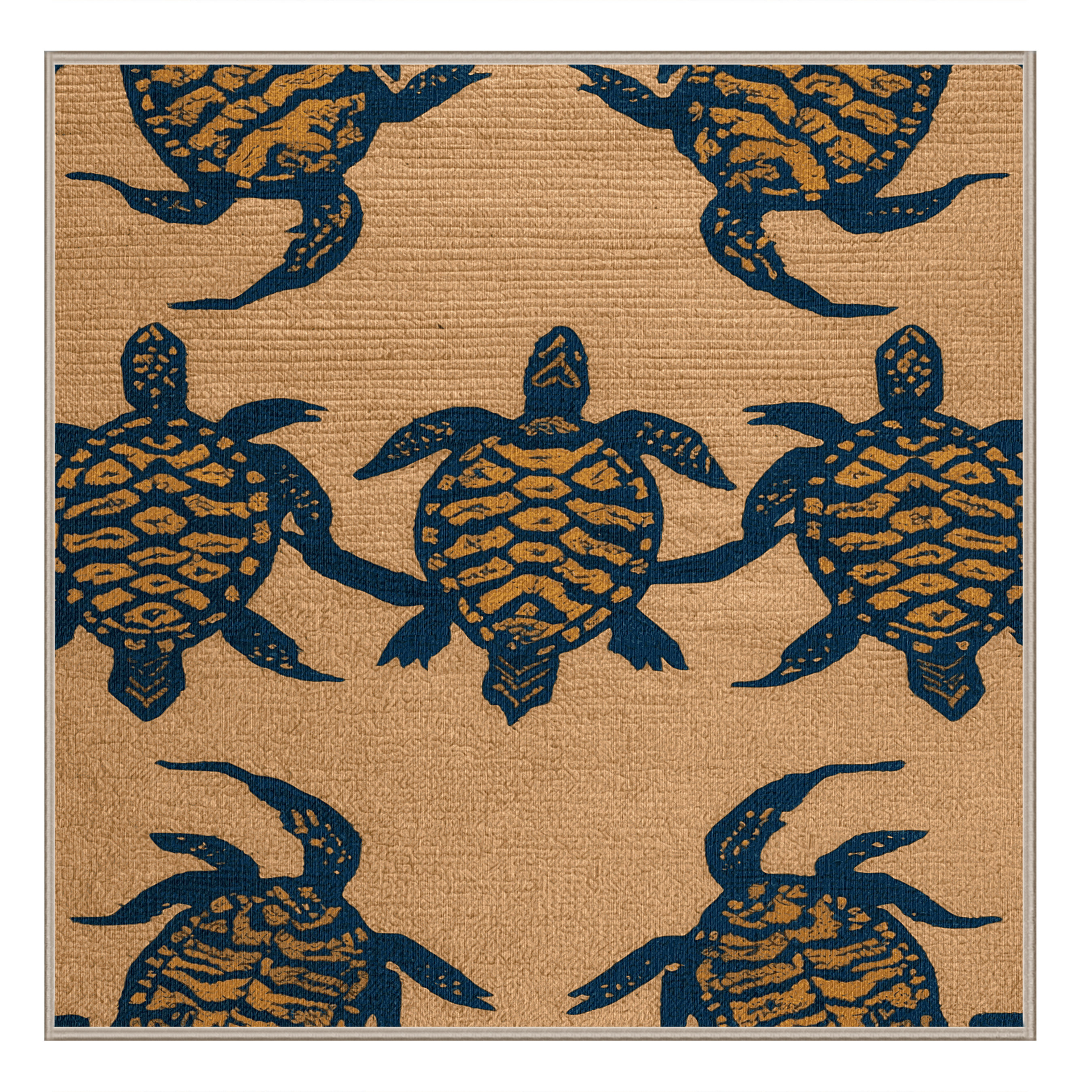 Bayou Breeze Washable Swimming Turtles Hawaiian Area Rug | Wayfair