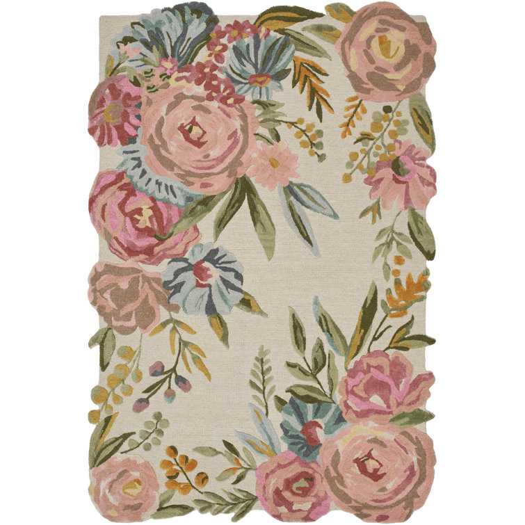 Lark Manor Aranita Hand Tufted Floral Rug & Reviews | Wayfair