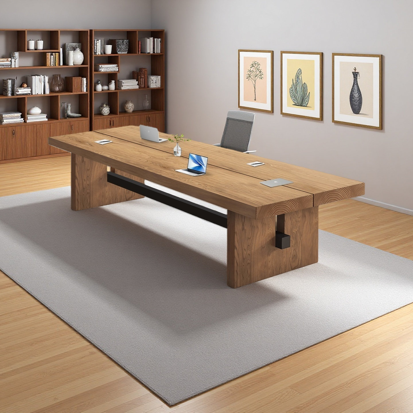 Inbox Zero Rectangular solid wood office table - Wayfair Canada
