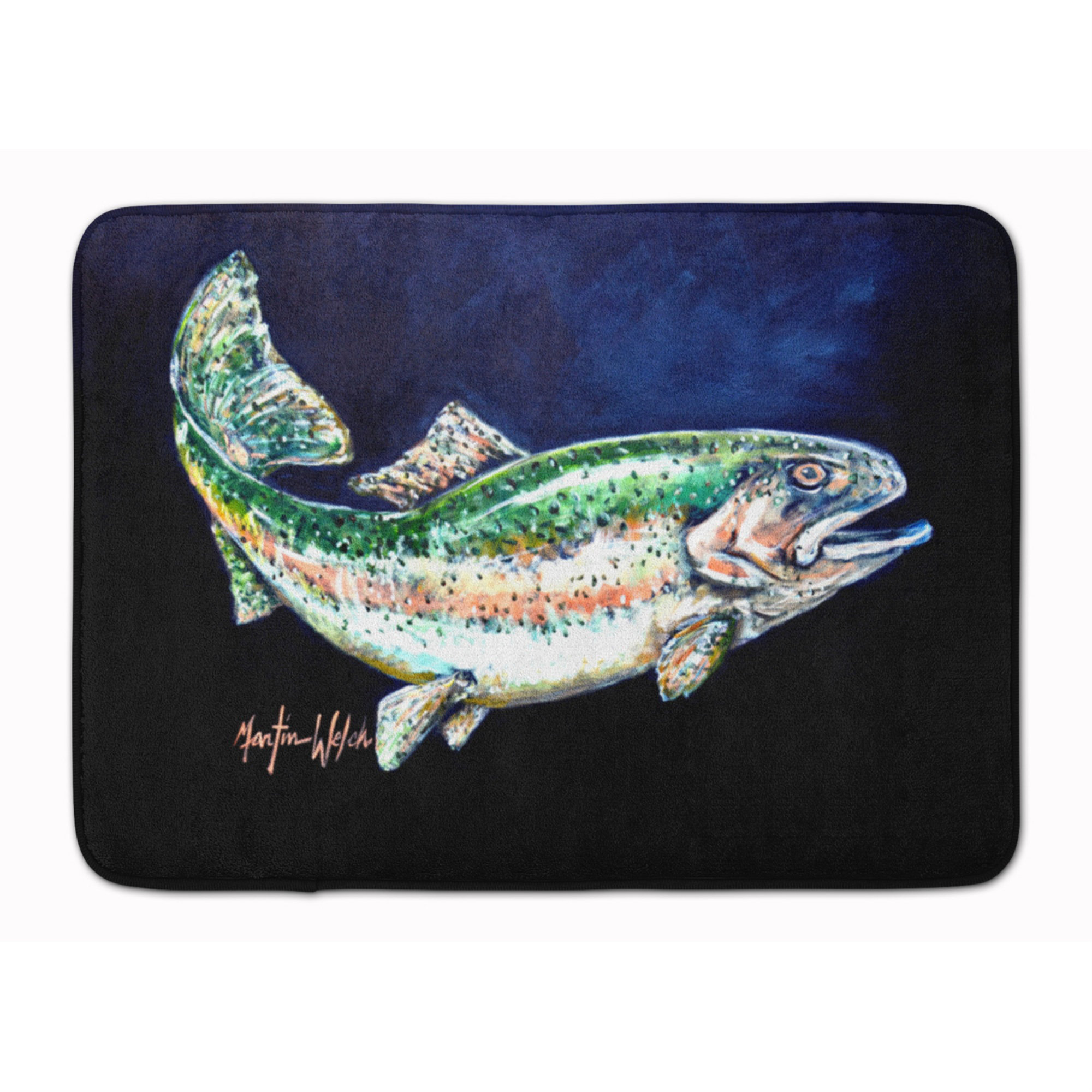 East Urban Home Rainbow Trout Rectangle Microfiber Non-Slip Bath Rug ...