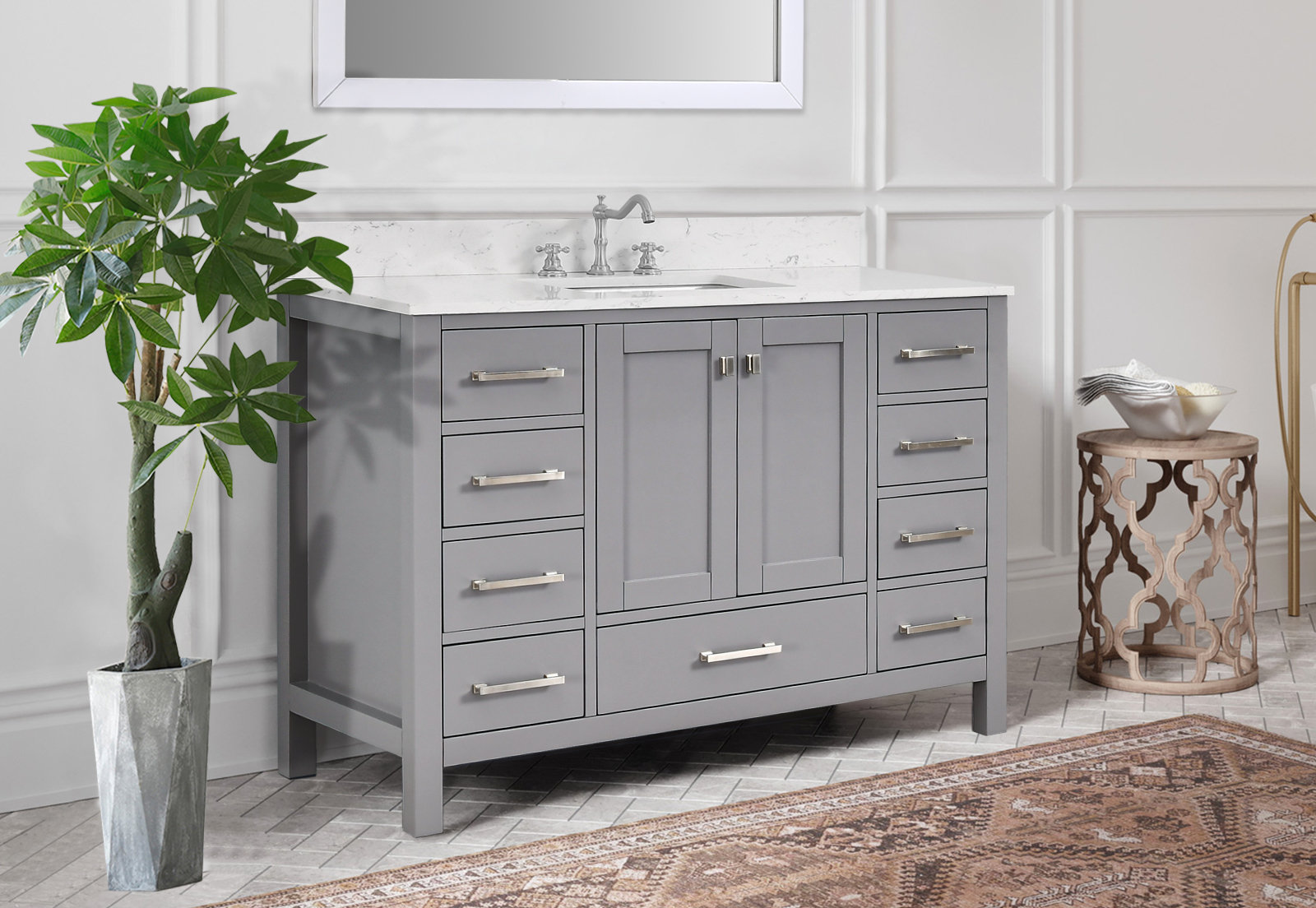 Winston Porter 48 Inch Bathroom Vanity With Single Sink | Wayfair