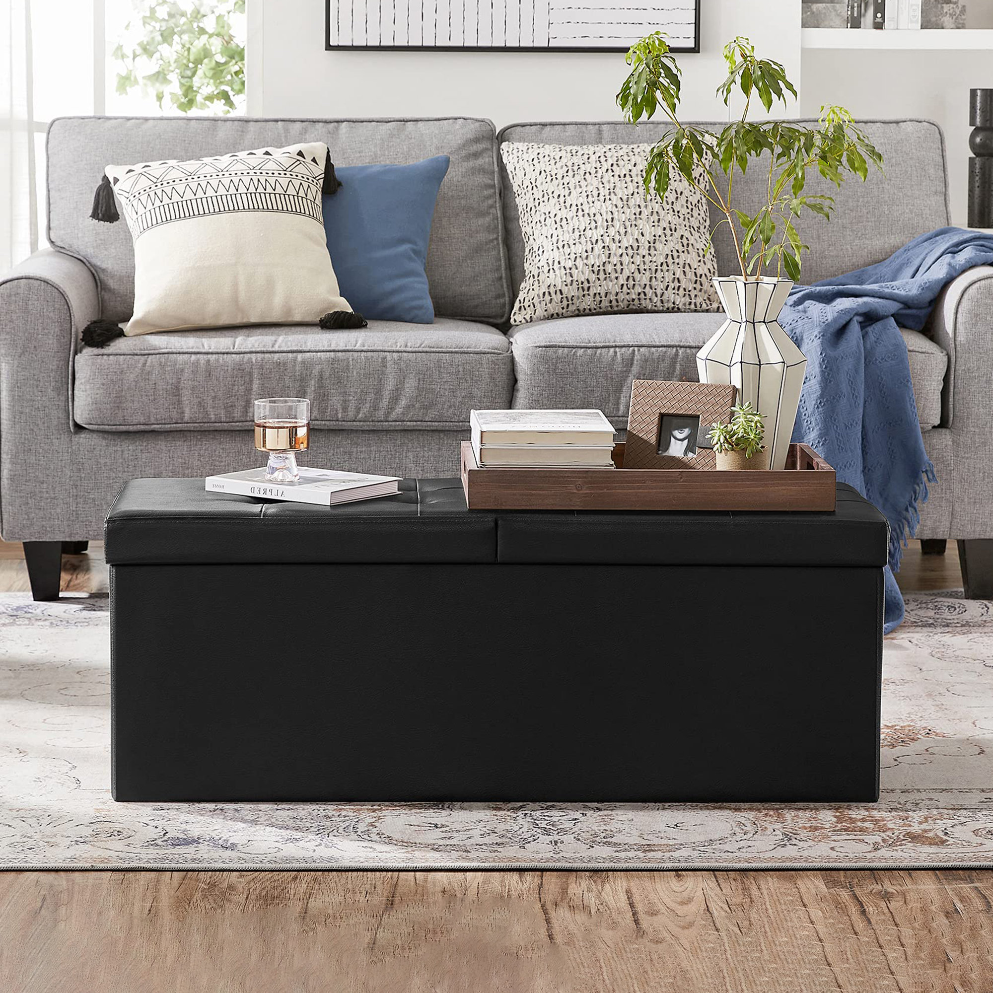 Latitude Run® 43 Inches Folding Storage Ottoman Bench - Wayfair Canada