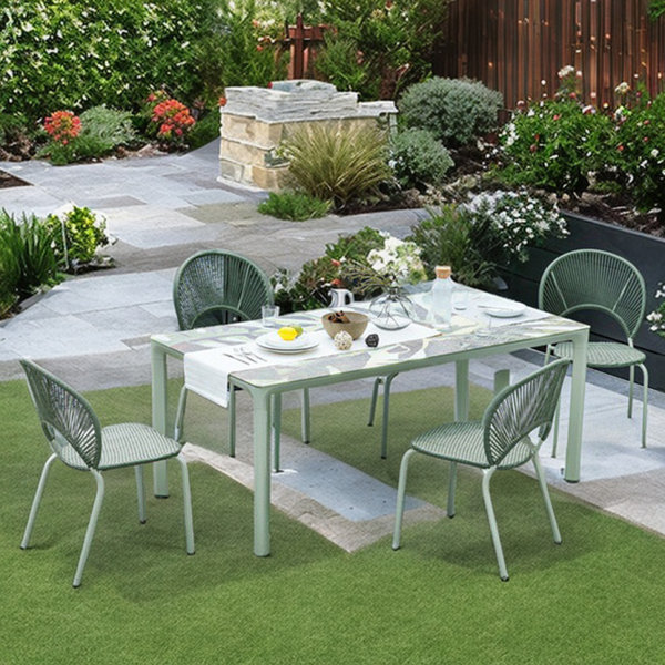 Bayou Breeze Aleesa 4 - Person Rectangular Outdoor Dining Set - Wayfair ...