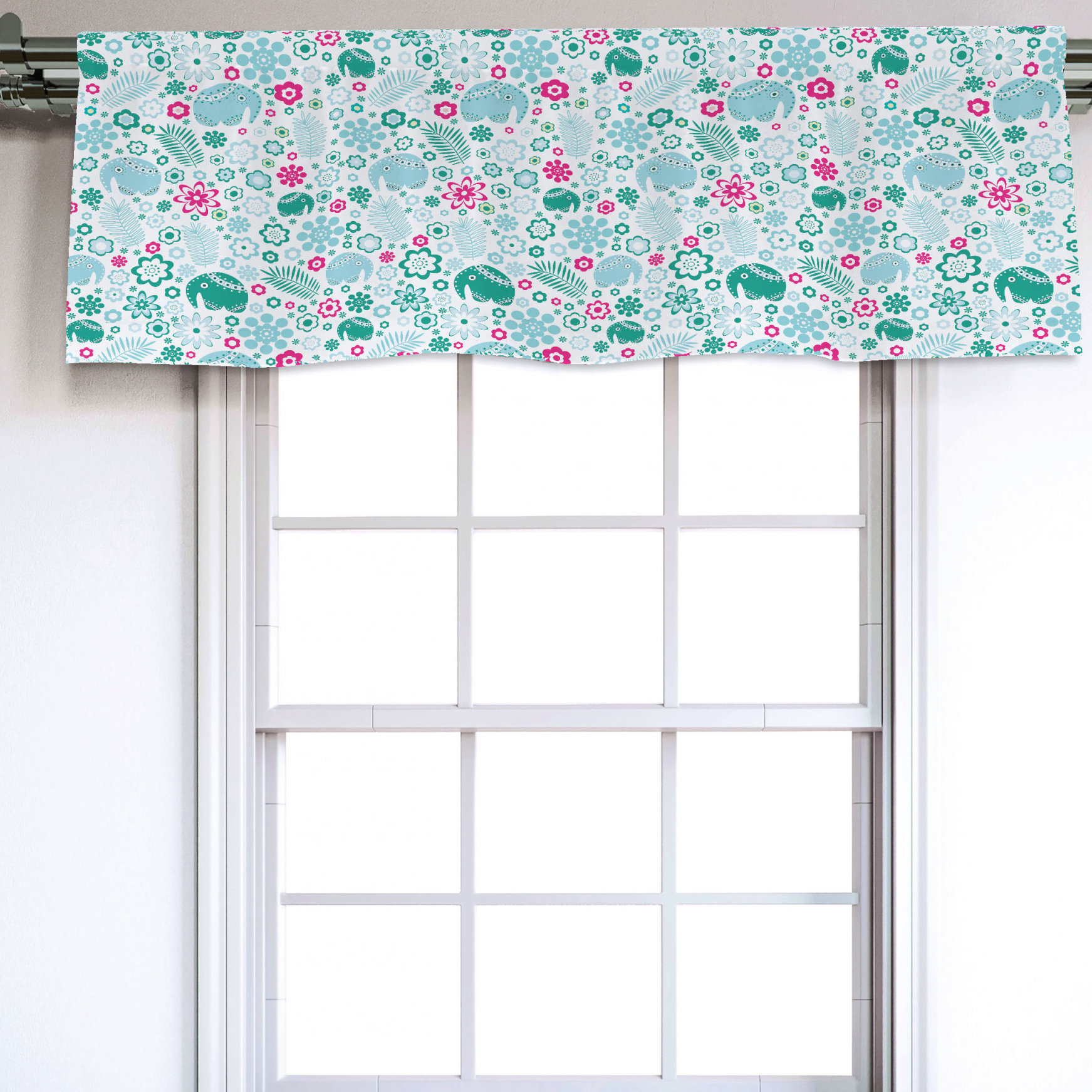Ambesonne Elephant 54" Window Valance | Wayfair