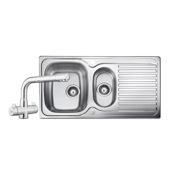 Leisure Sinks & Taps Linear 950 x 508mm 1.5 bowl pack - TDR1CM ...