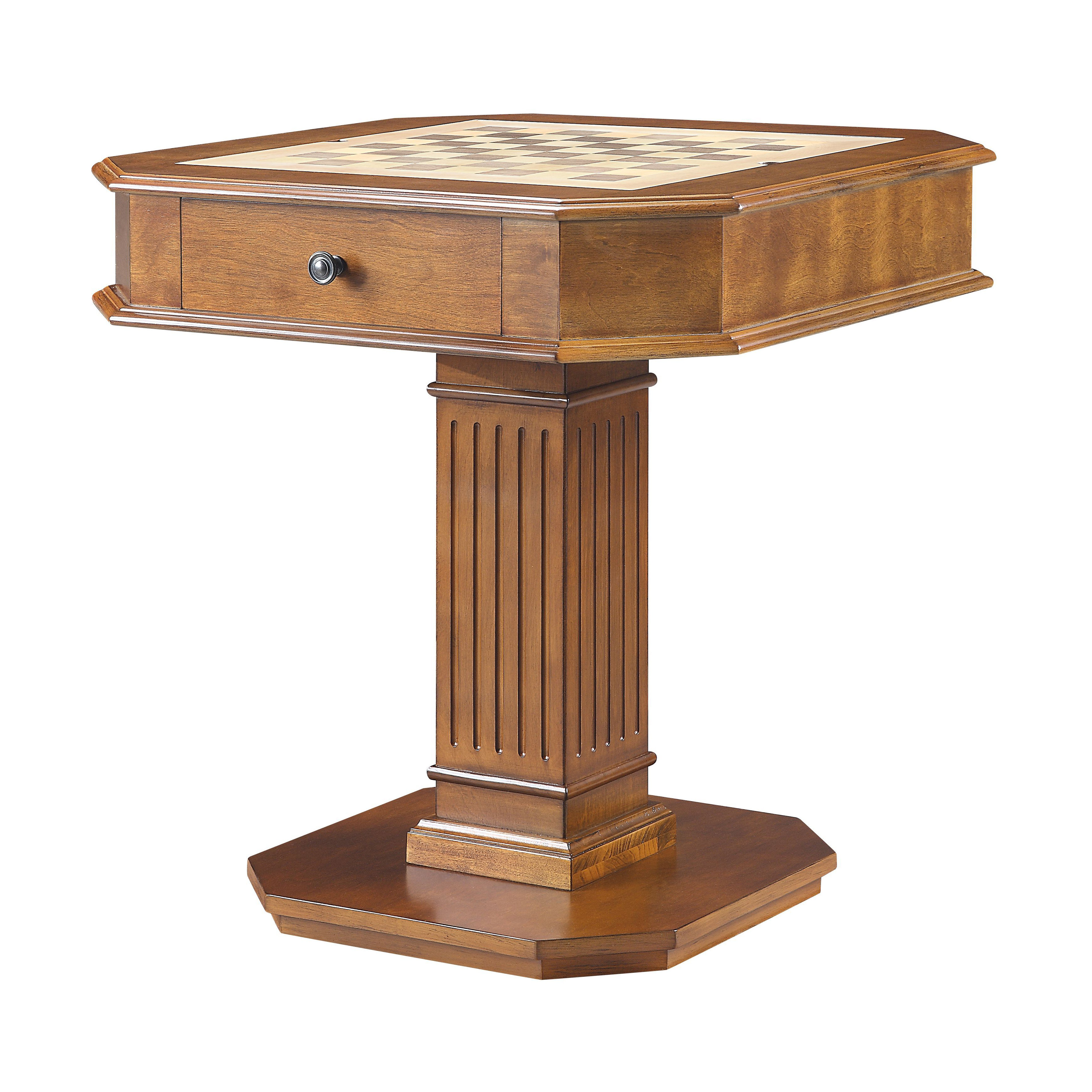 A&J Homes Studio 2 - Drawer Multi Game Table in Walnut | Wayfair