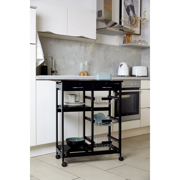 WENKO kitchen trolley Bon Appetit, kitchen shelf, Made of MDF | Wayfair ...
