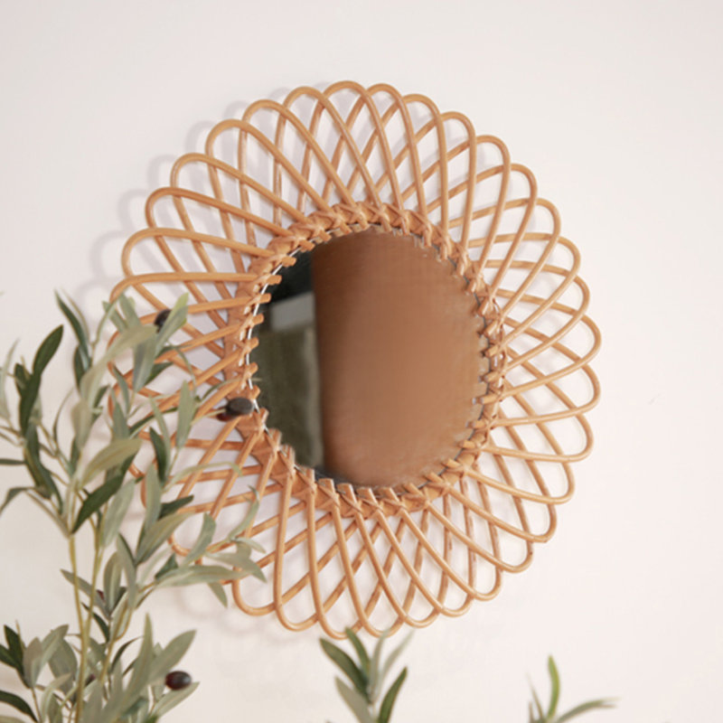 Bay Isle Home™ Adedayo Rattan Wall Mirror | Wayfair