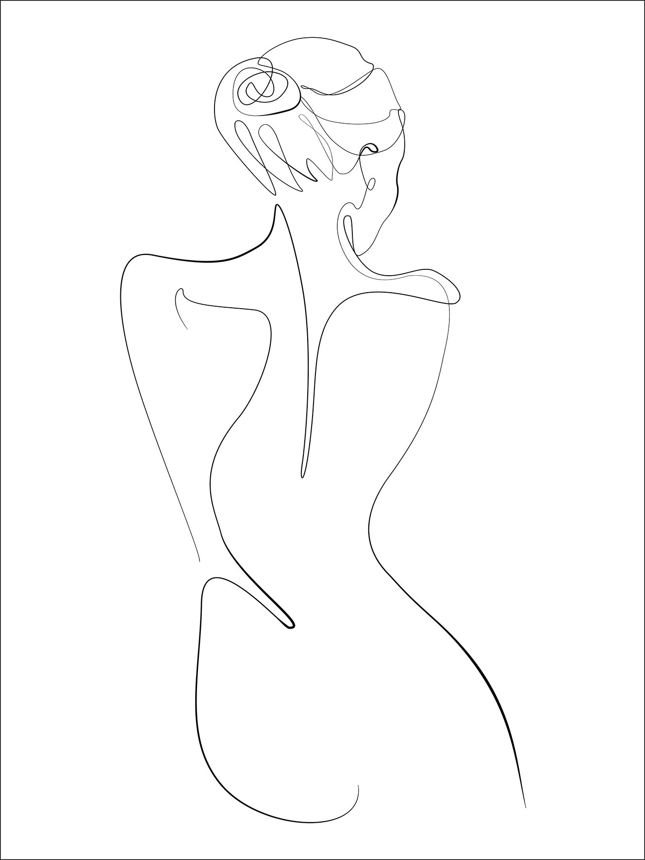 Ivy Bronx Line Art Back View I GLA2395 | Wayfair.co.uk