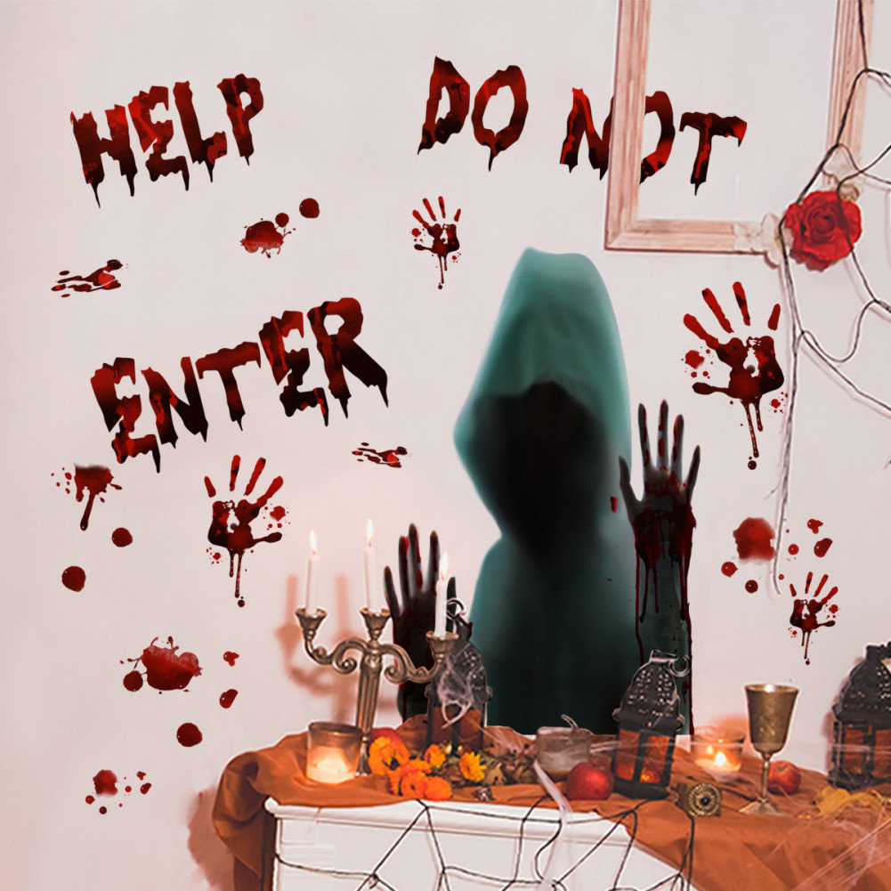 The Holiday Aisle® 4 Sheets/set Halloween Horror Decorative Window ...