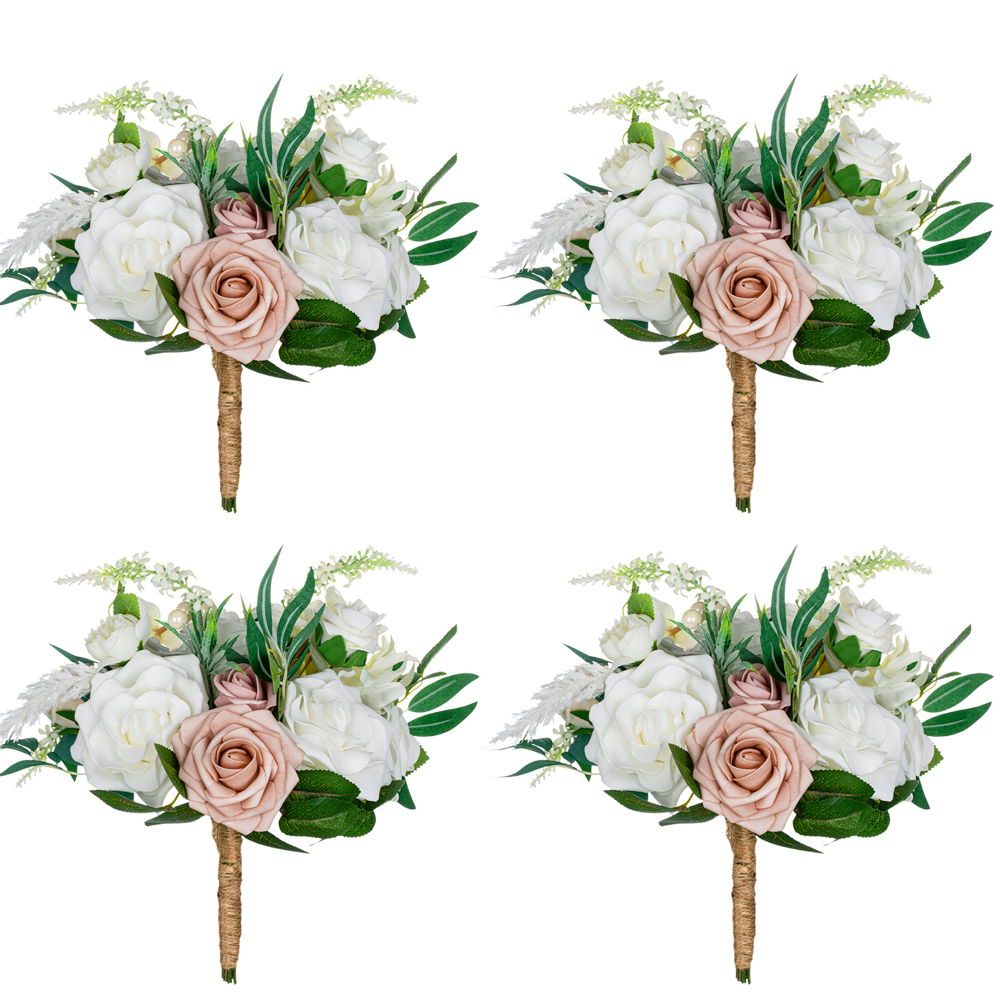 Ensemble de mariage de 11 pouces, bouquet de demoiselle d'honneur Boho ...