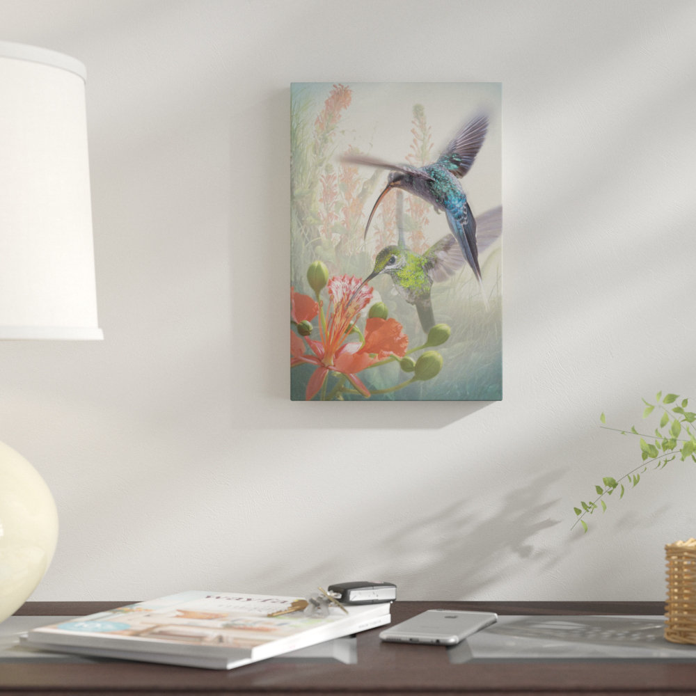 East Urban Home 'Hummingbird Cycle I' Graphic Art Print on Wrapped ...