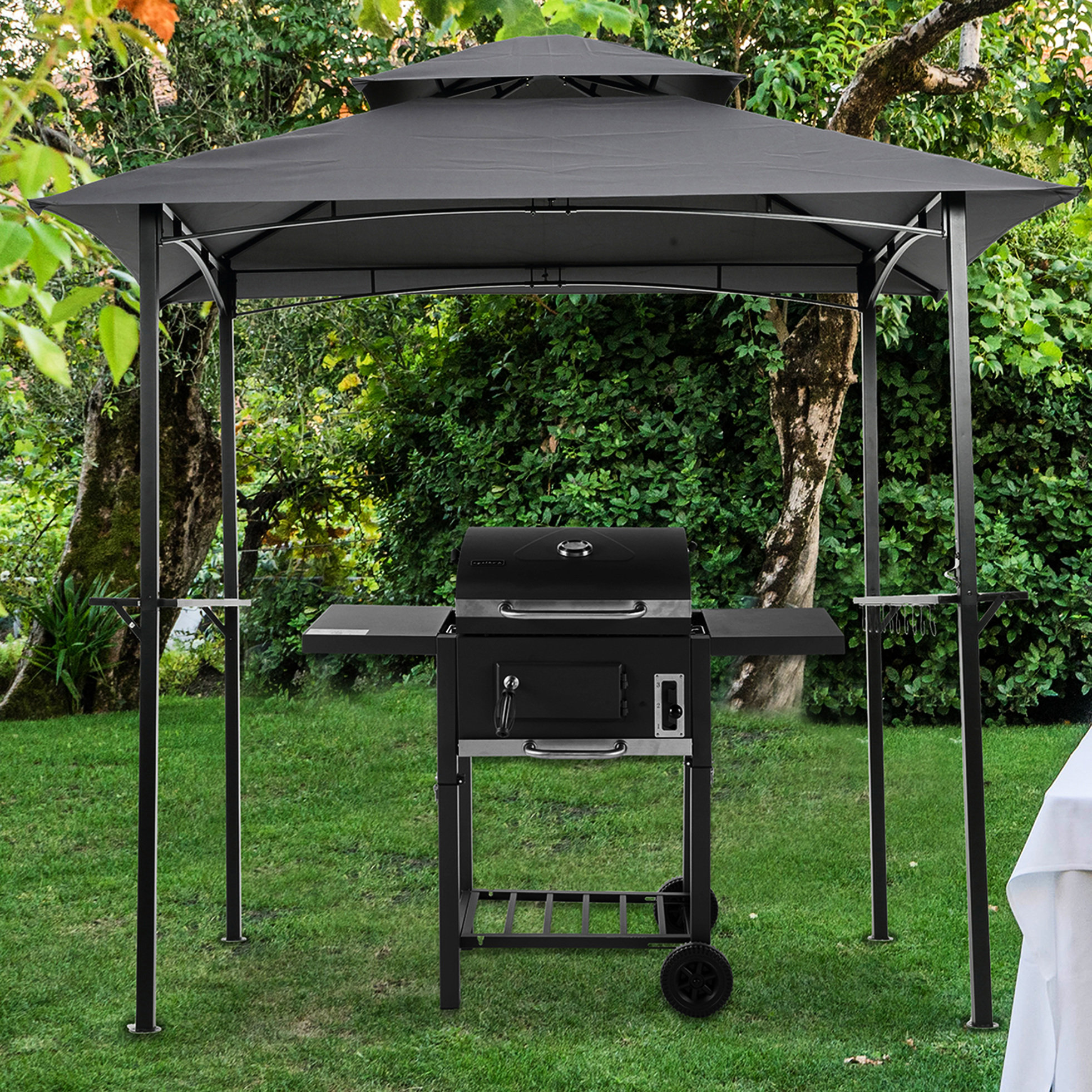 Latitude Run® Outdoor Grill Gazebo, Canopy, Steel Frame - Ft With ...