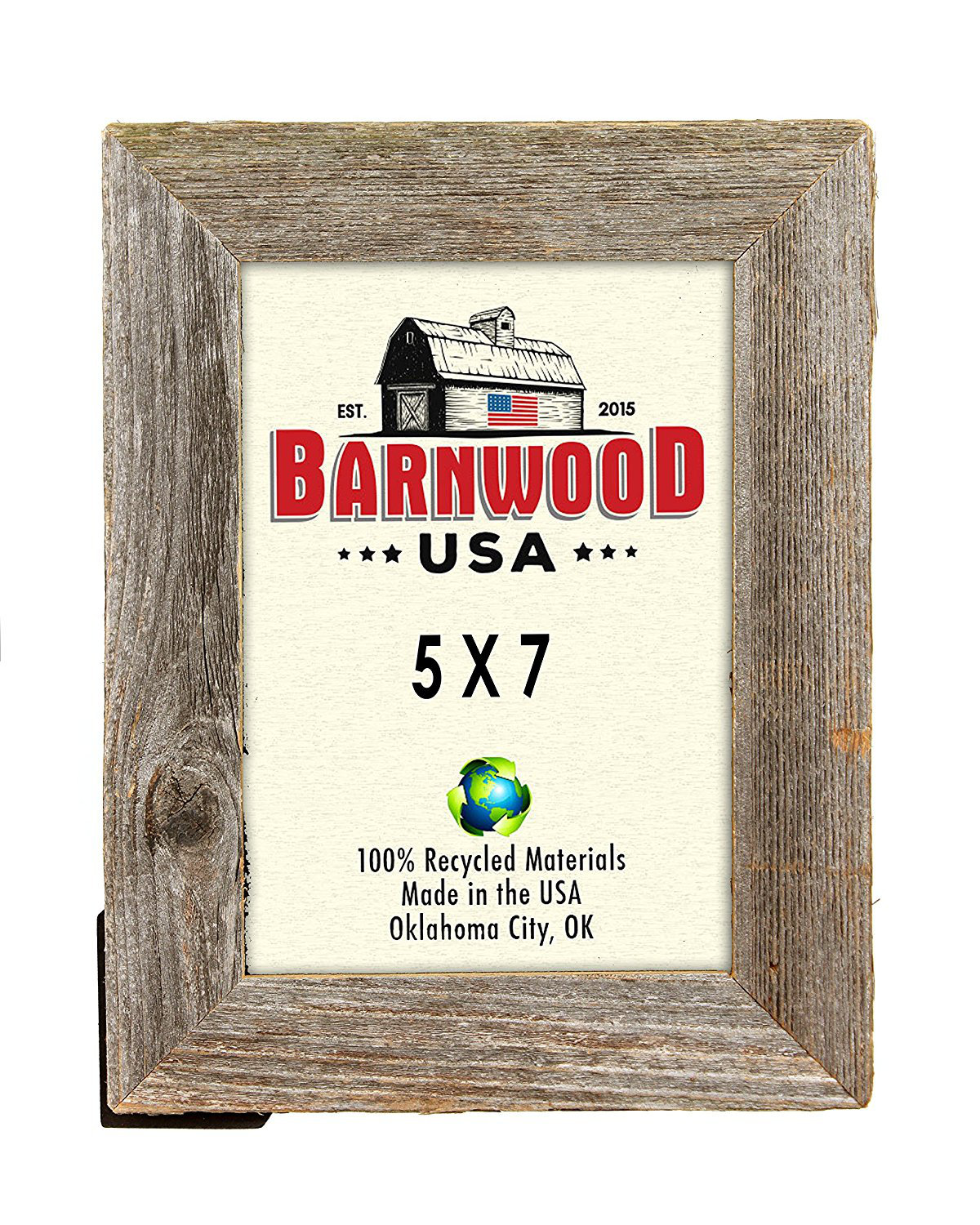 BarnwoodUSA Rustic 100% Reclaimed Wood Weathered Picture Frame ...