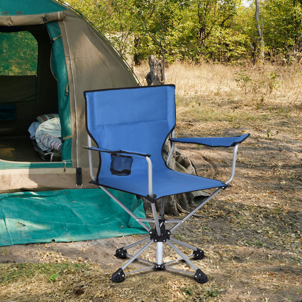 Costway Goplus Collapsible Portable Swivel Camping Chair 360degreesfree ...