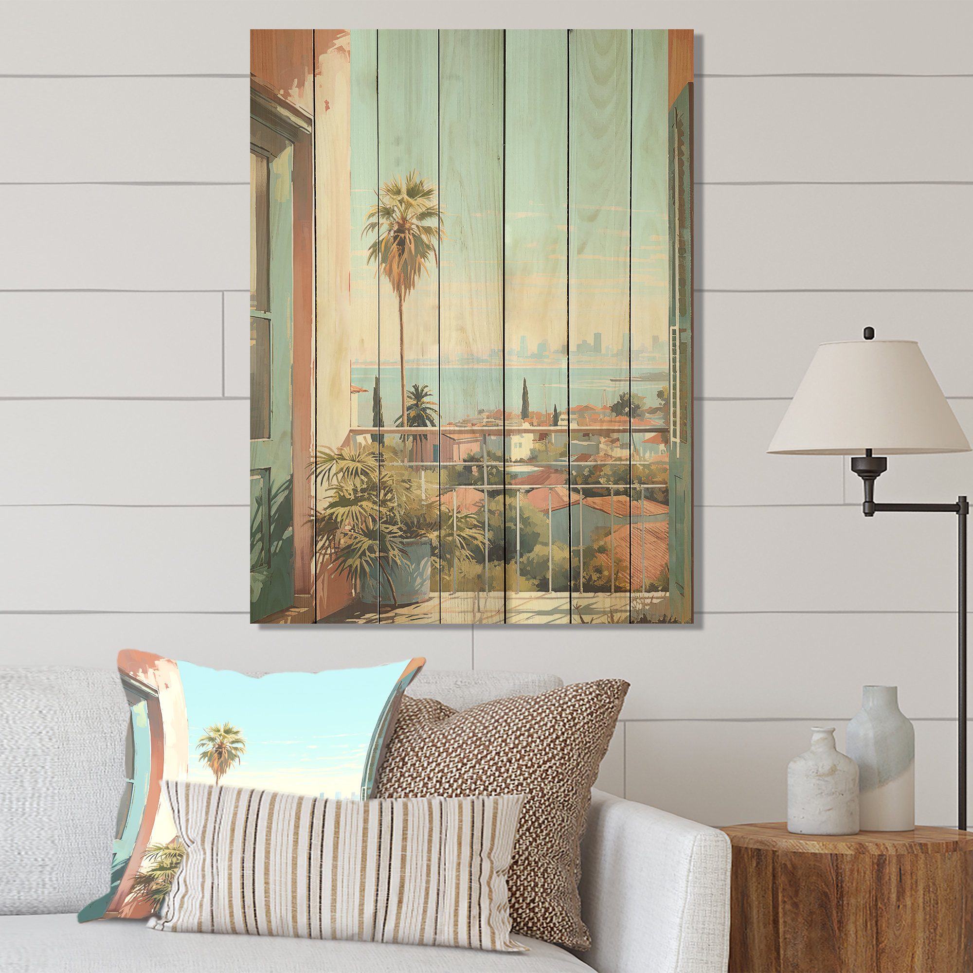 Winston Porter Vintage Los Angeles Windows View I - Floral Window On ...