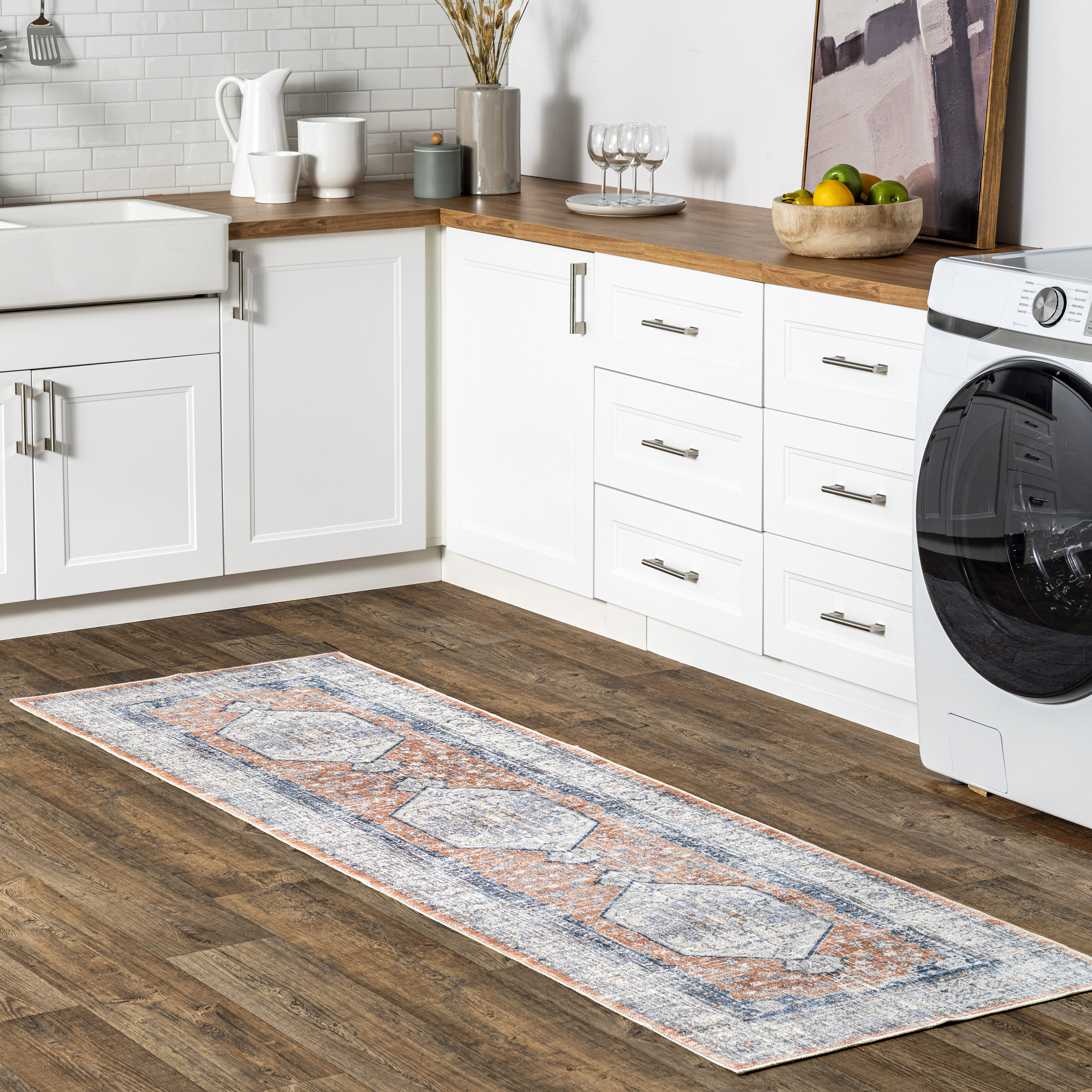 Union Rustic Machine Washable Black Area Rug & Reviews - Wayfair Canada