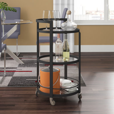 Wrought Studio™ Hendrum Bar Cart & Reviews | Wayfair