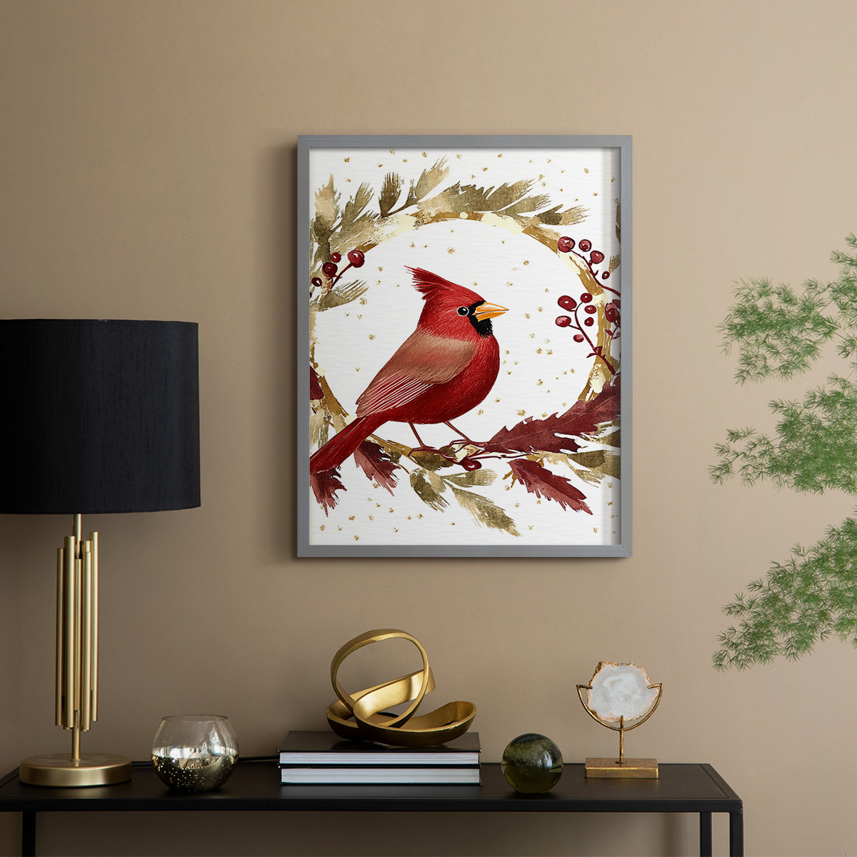 The Holiday Aisle® Christmas Holiday Art CMXLV Framed Print - Solid ...