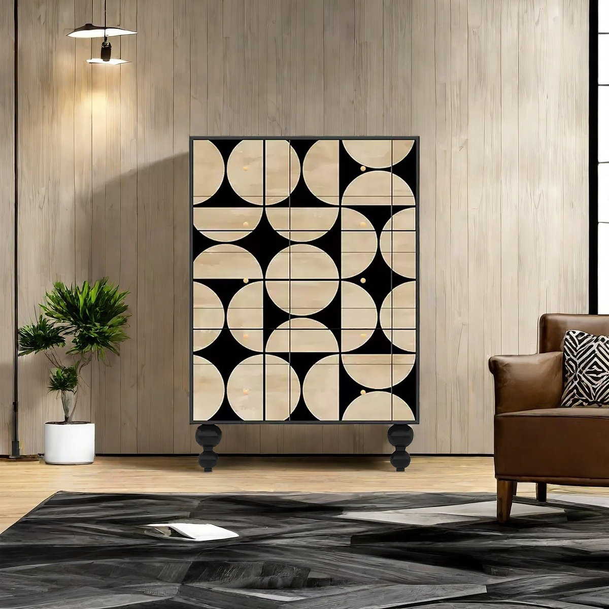 Vivid Space Creation French Cream Style Decorative Cabinet | Wayfair