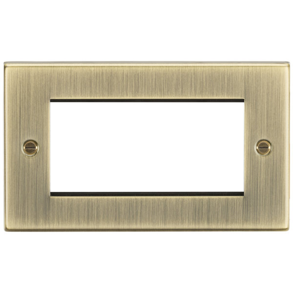 Knightsbridge 4G Modular Faceplate - Antique Brass | Wayfair.co.uk