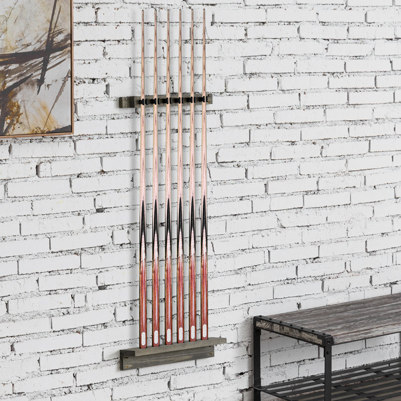 MyGift Wall Mounted Pool Cue Rack & Reviews | Wayfair