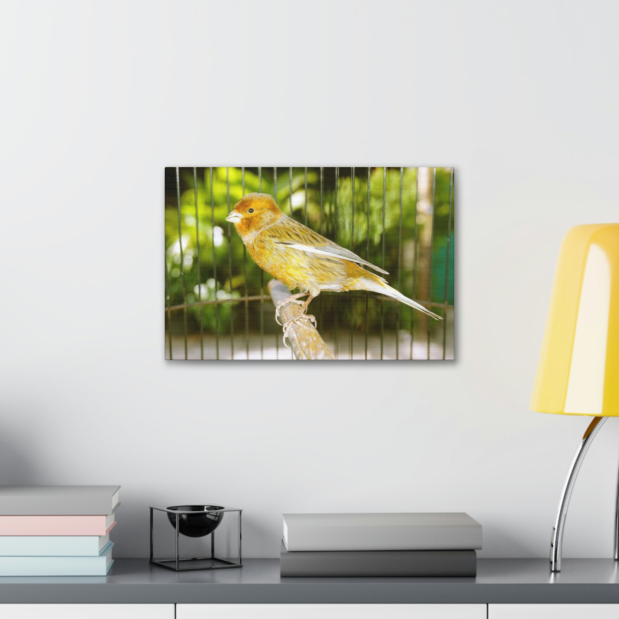 Ebern Designs Canary Hunting Canary on Hunt Print Animal Wall Art | Wayfair