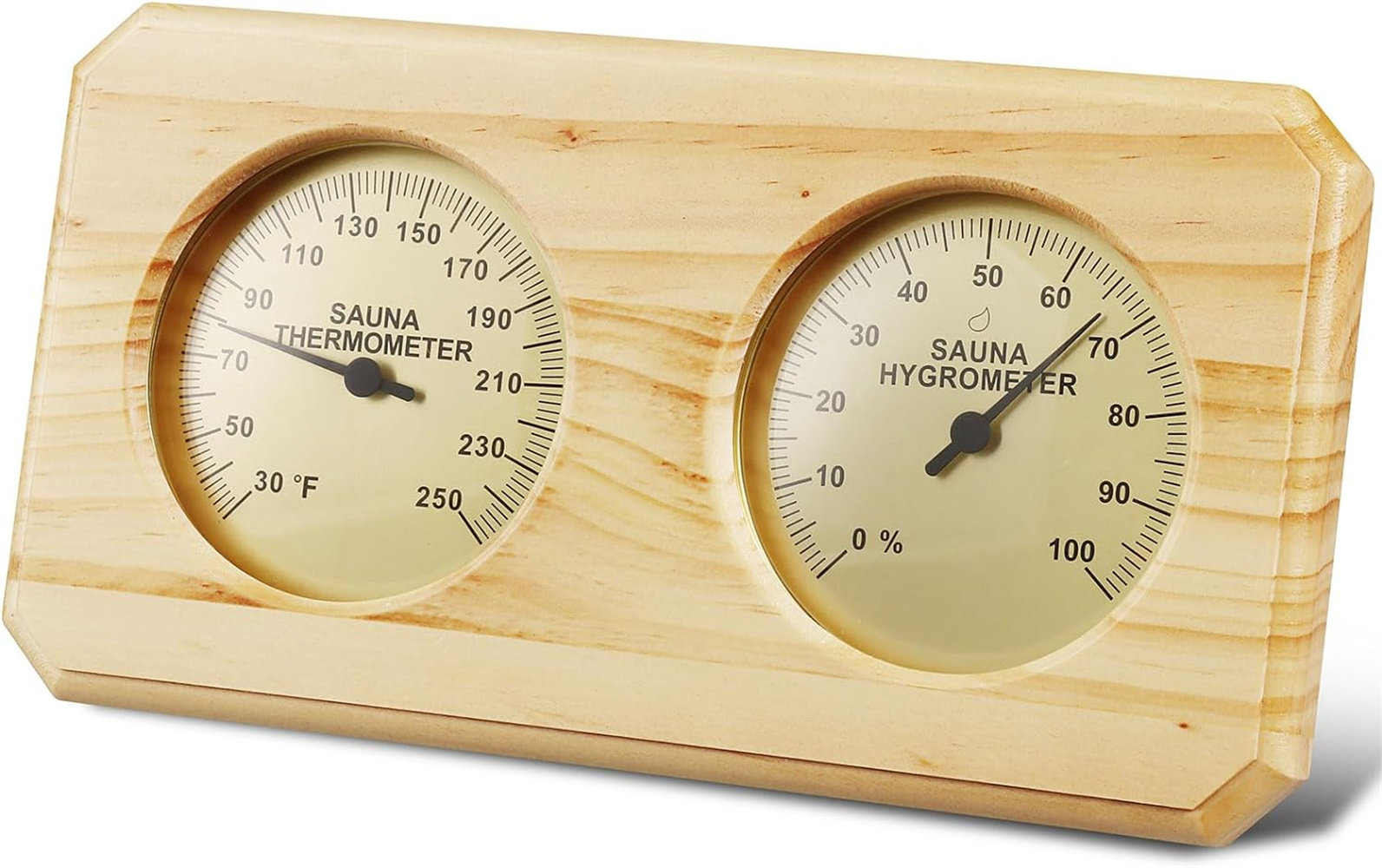 ColourTree Sauna Thermometer Fahrenheit Hygrometer Gauge 2in1 Indoor Home Sauna Thermostat ...