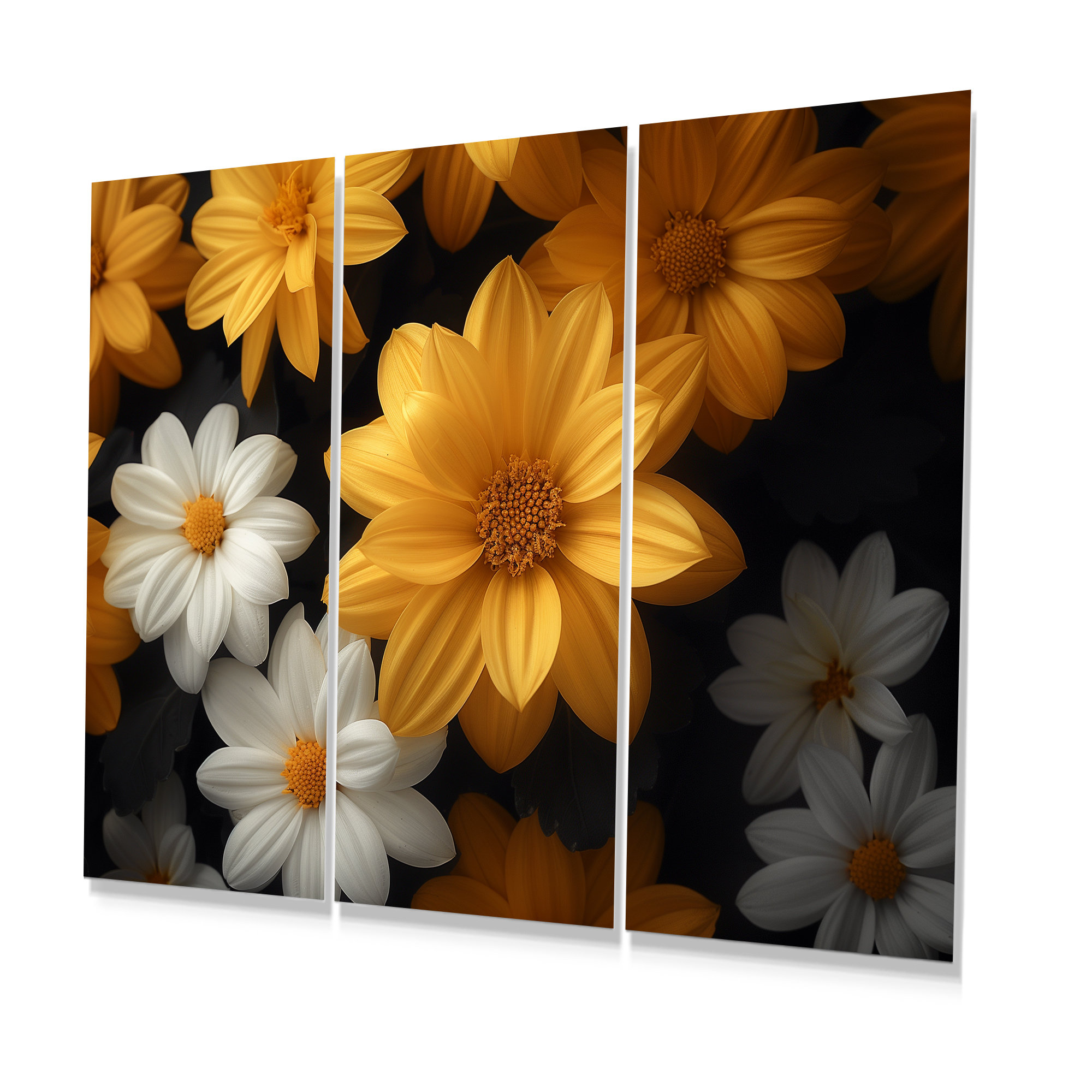 Lark Manor Yellow White Fragrant Fusion Mums I - Mums Wall Decor Set ...