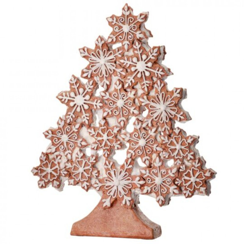 Astoria Grand Resin Gingerbread Snowflake Tree Figurine | Wayfair