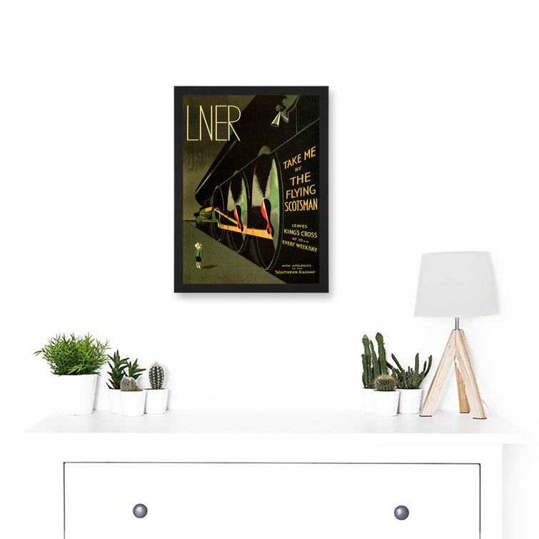 Maturi Travel LNER Railway Flying Scotsman UK Locomotive Vintage Advert ...