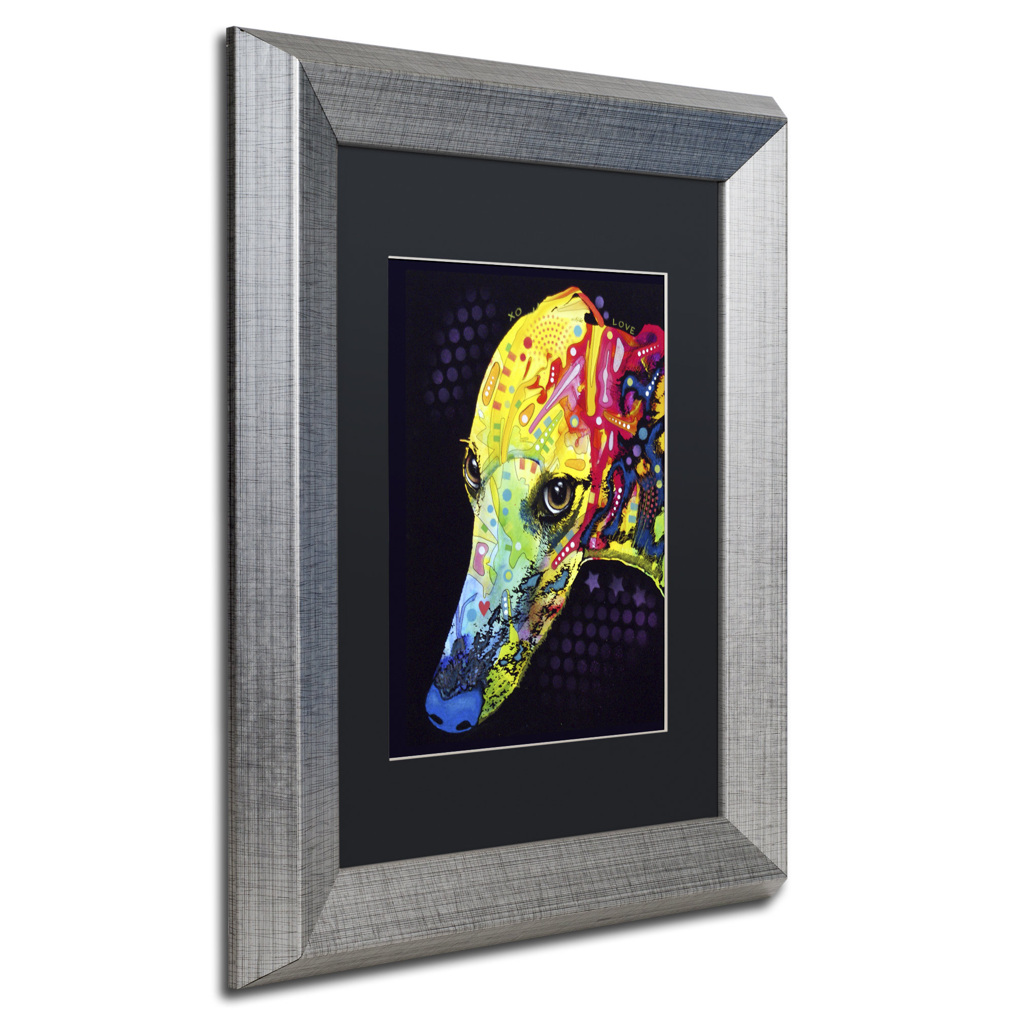 Trademark Fine Art 'Greyhound' Framed Painting Print on Canvas | Wayfair