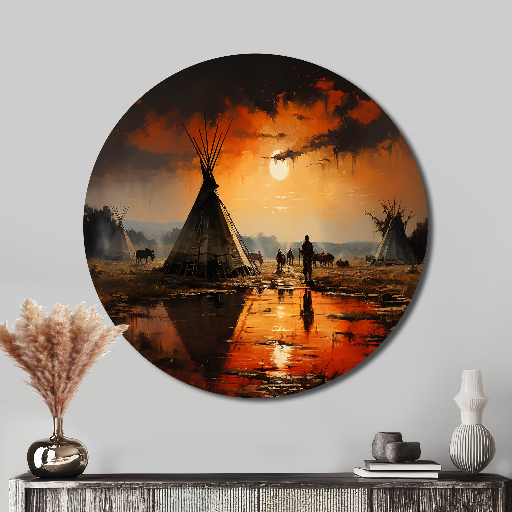 East Urban Home Orange Native Tipi Embracing Tradition II - People ...