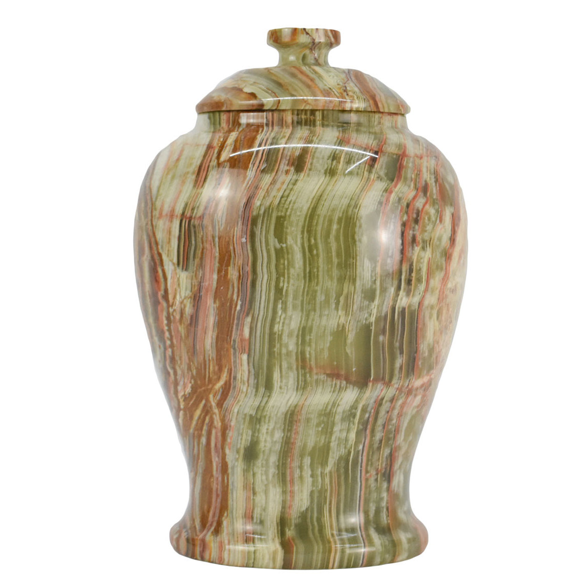 Red Barrel Studio® Decorative Black Zebra Marble Cremation Urn, Classic ...