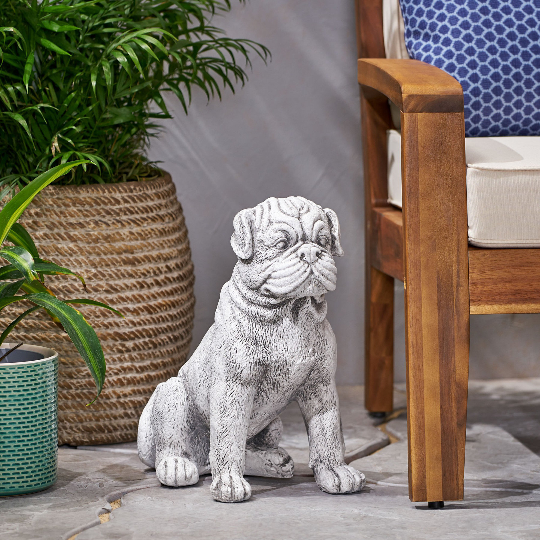 Ophelia & Co. Dog Animals Weather Resistant Concrete Garden Statue ...